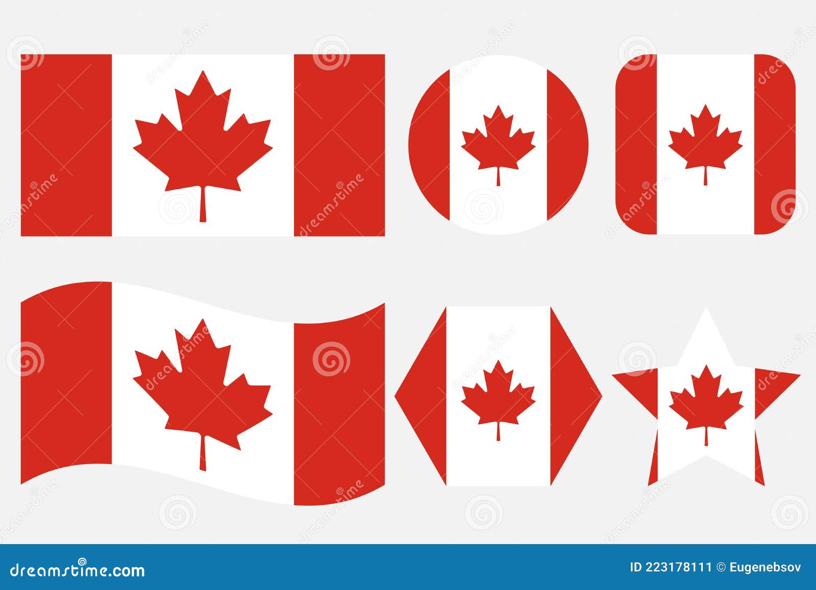Canada Flag Simple Illustration for Independence Day or Election Stock ...