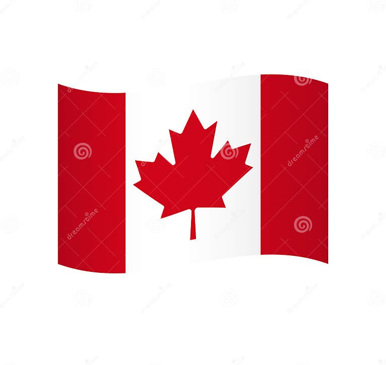 Wavy vector flag of Canada stock vector. Illustration of canada - 276279209