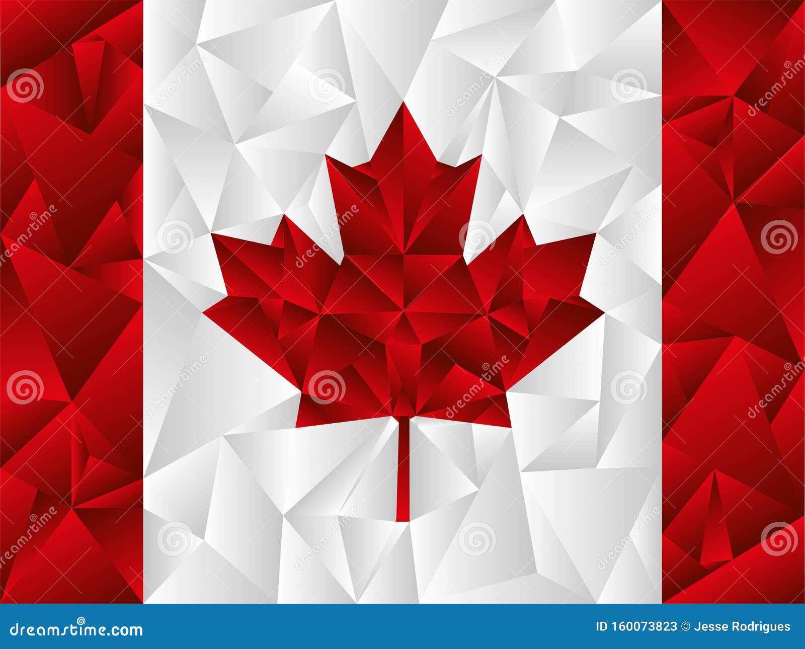Canada Flag Triangle Vector Illustration. Stock Vector - Illustration ...