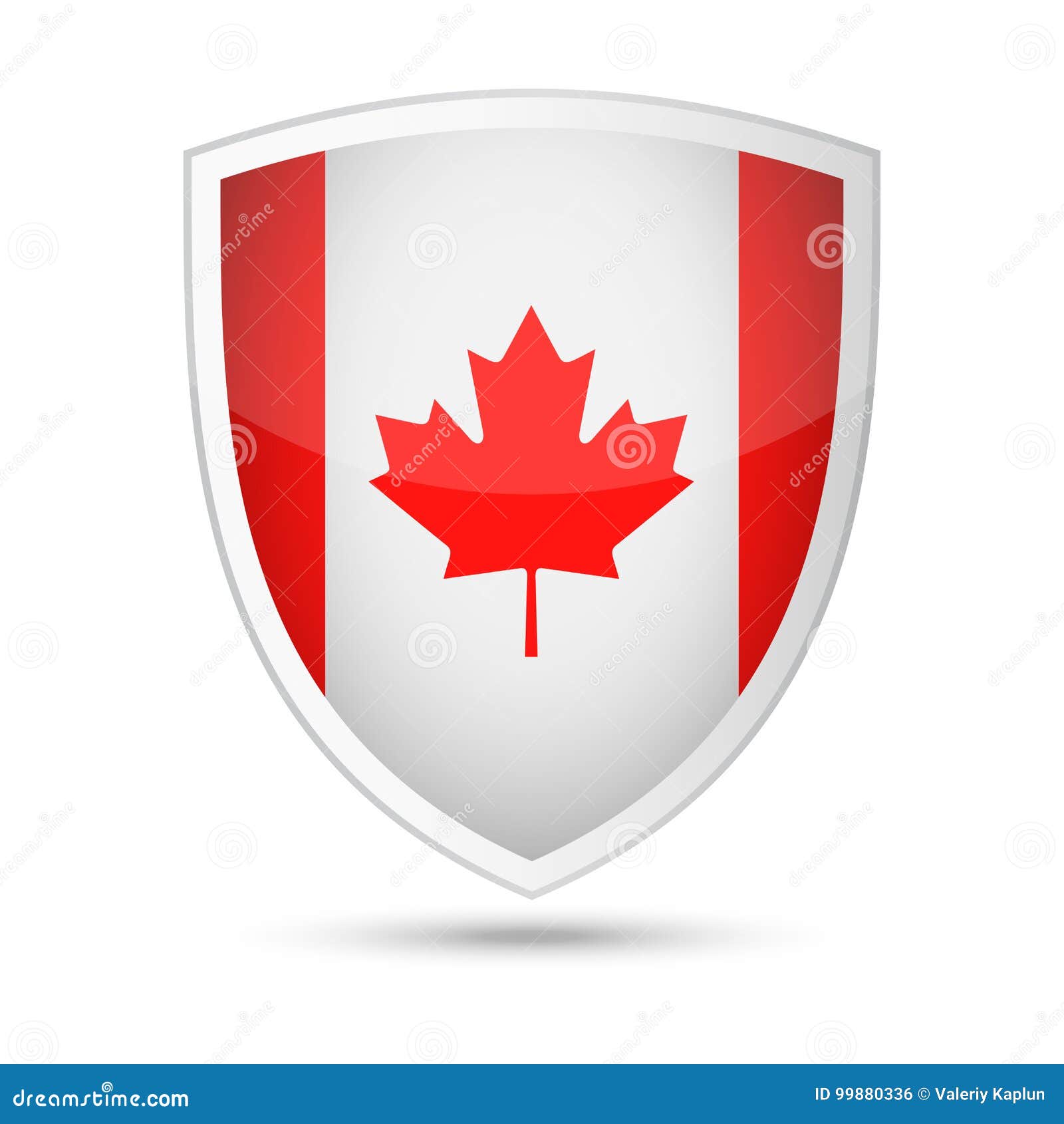 Canada Flag Vector Shield Icon Stock Illustration - Illustration of ...