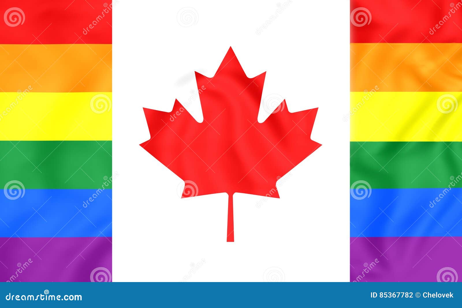 Canada Gay Flag stock illustration. Illustration of symbol - 85367782