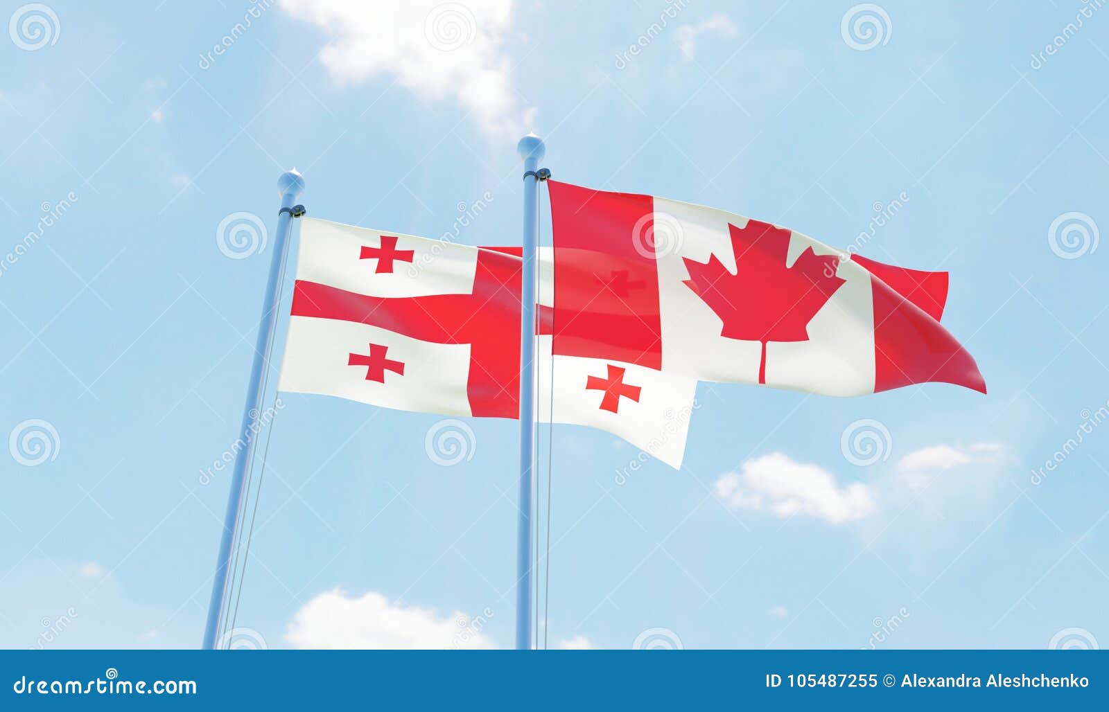 Two waving flags stock illustration. Illustration of light - 105487255
