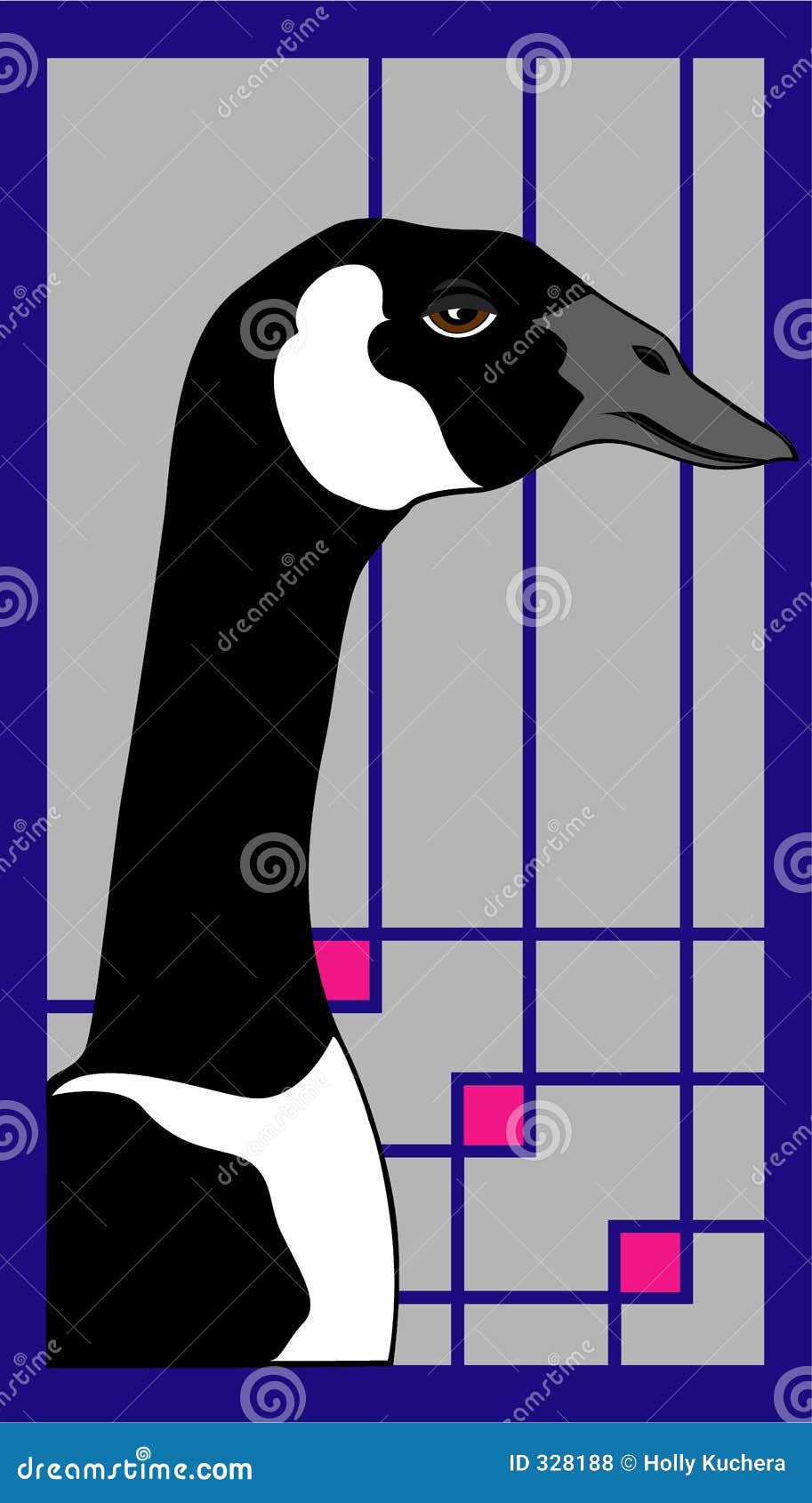 Canada Goose Back View. Vintage Collection. Vector Illustration ...