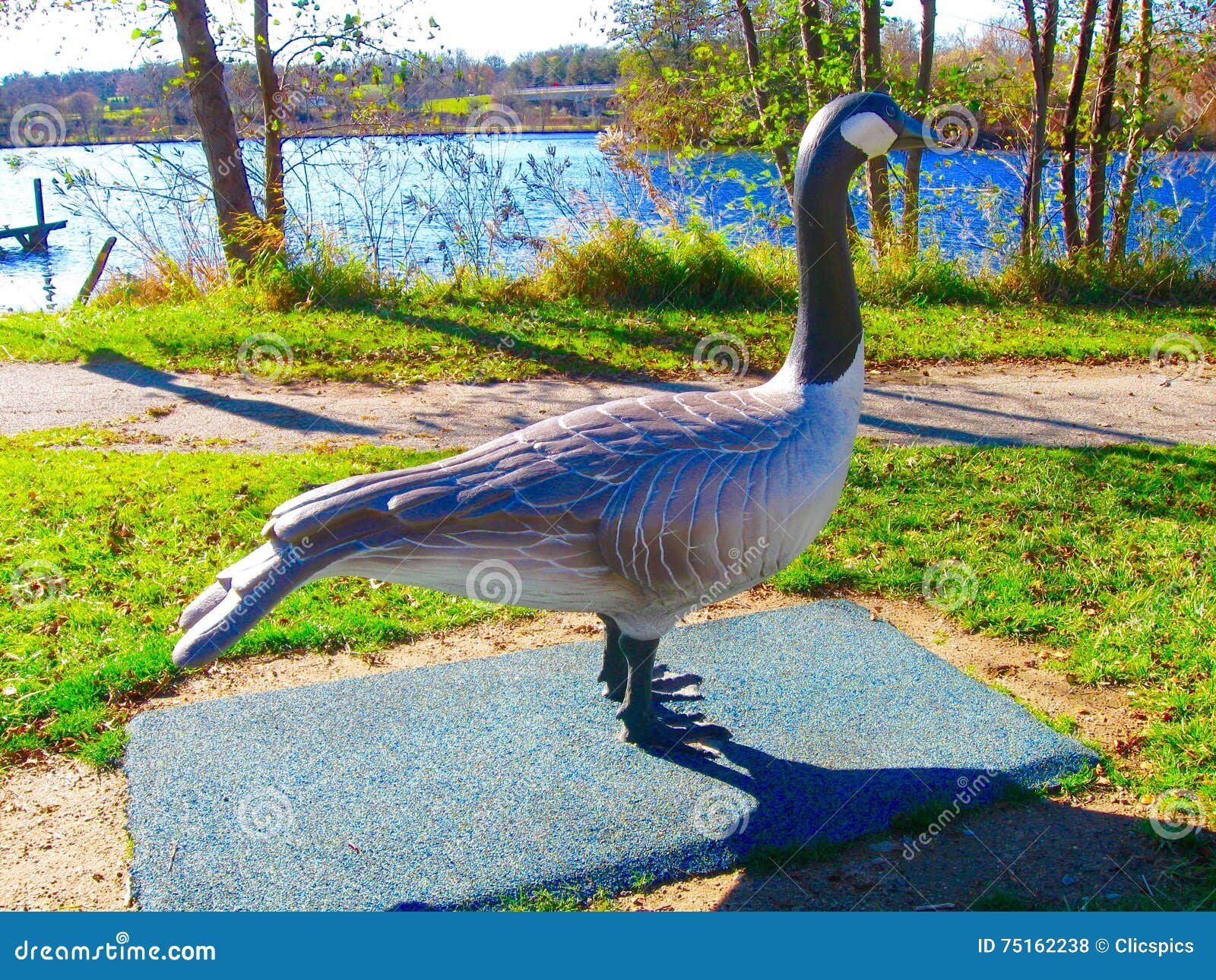 Canada Goose Statue stock photo. Image of rubber, black - 75162238