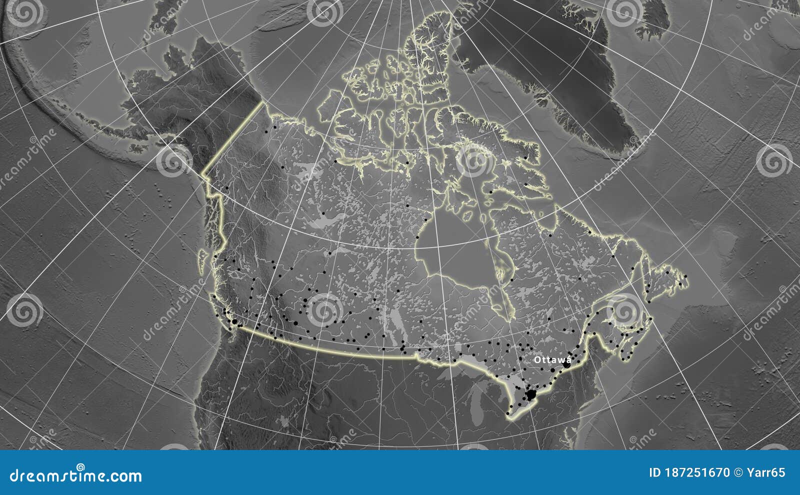 Canada - Grayscale. Composition, Borders Stock Illustration ...