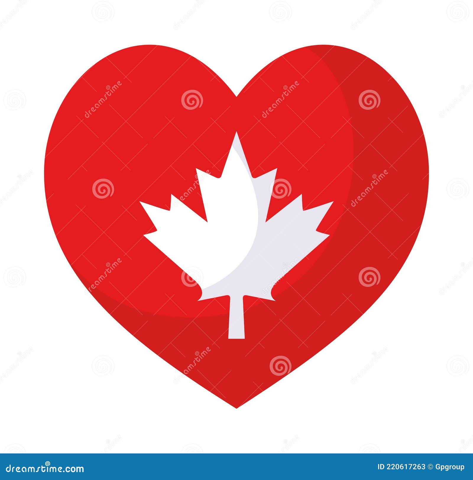 Canada heart design stock vector. Illustration of isolated - 220617263