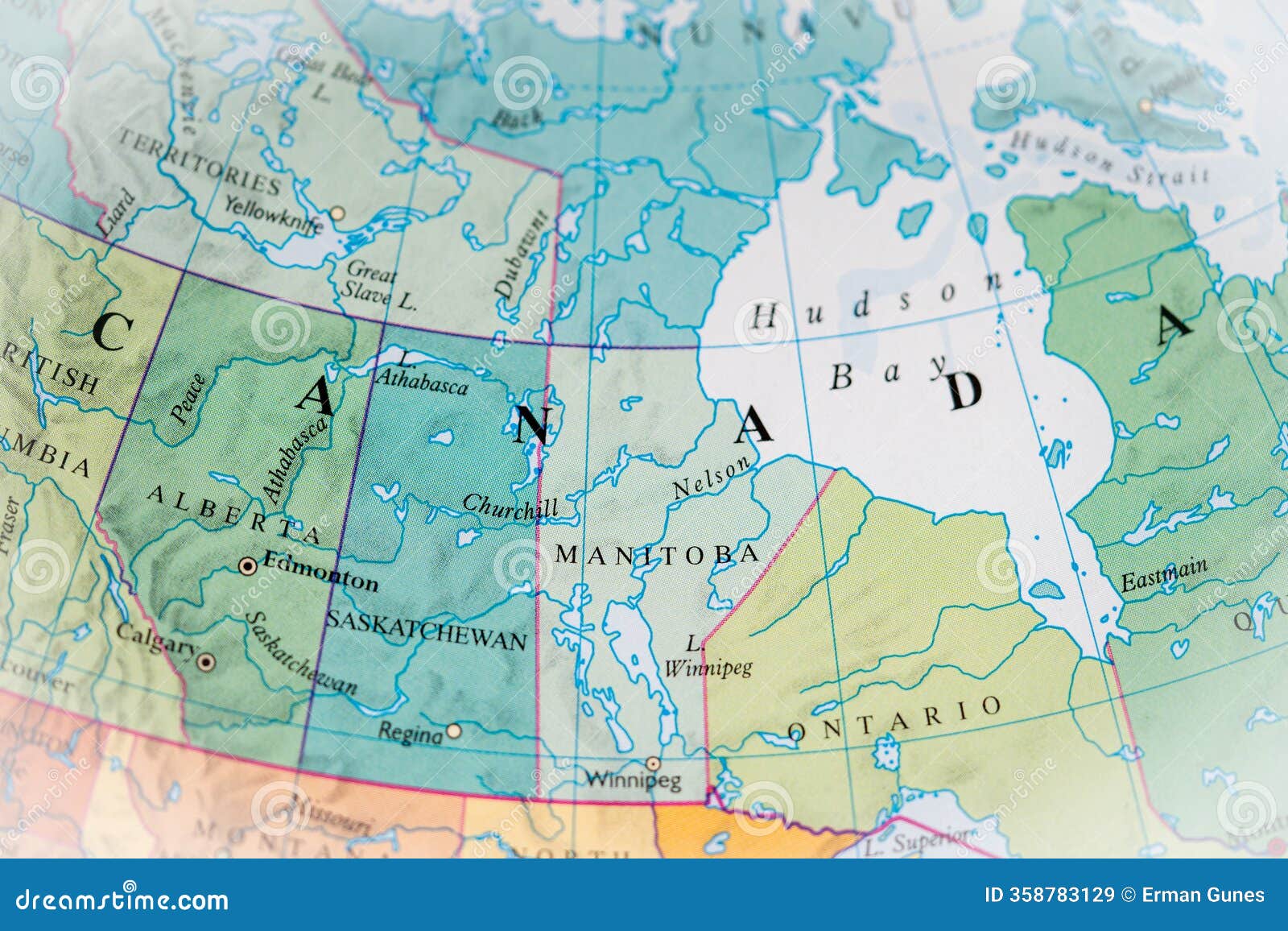 Canada Highlighted on a World Map Stock Image - Image of highlighted ...