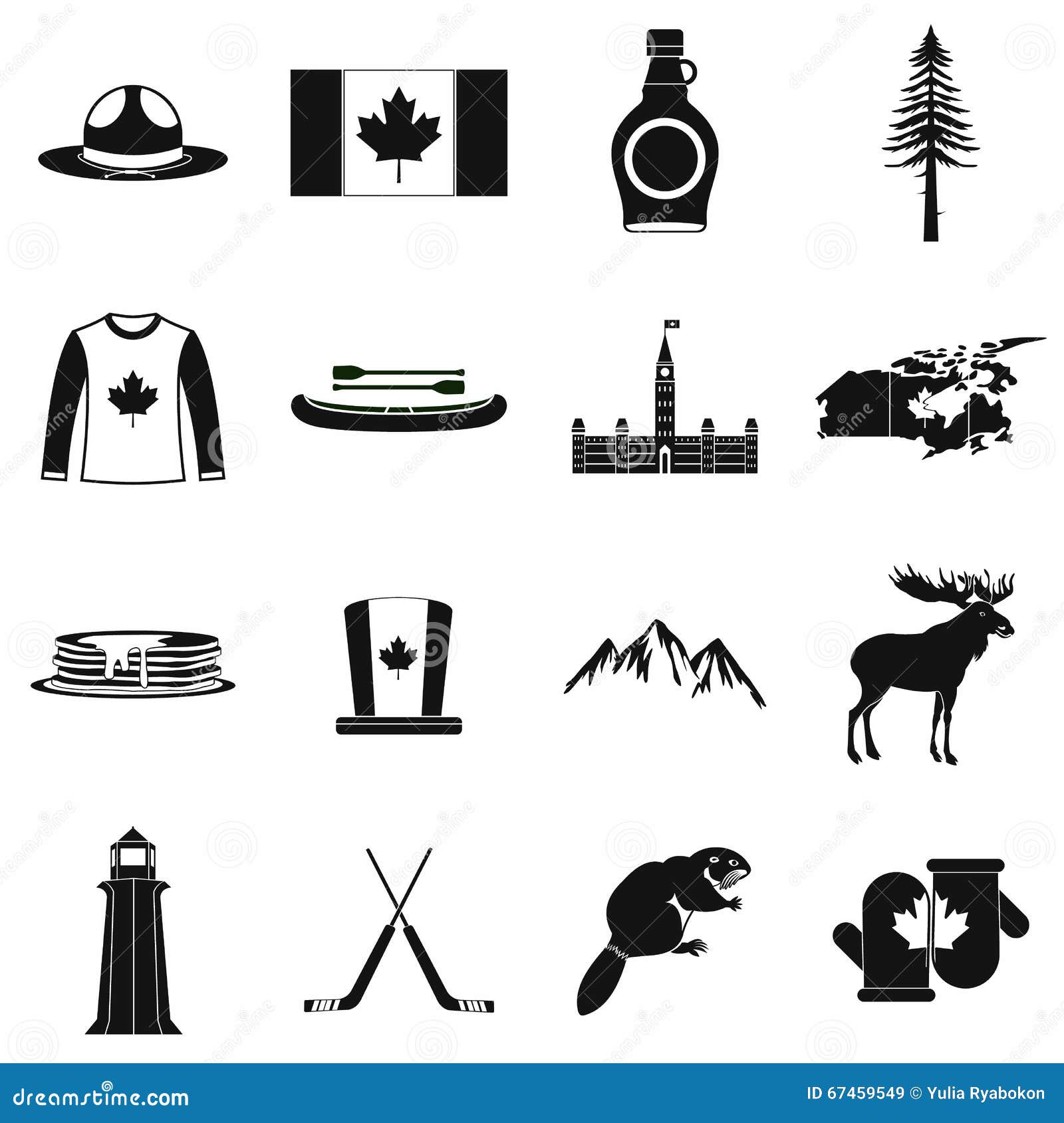Canada icons black stock vector. Illustration of black - 67459549