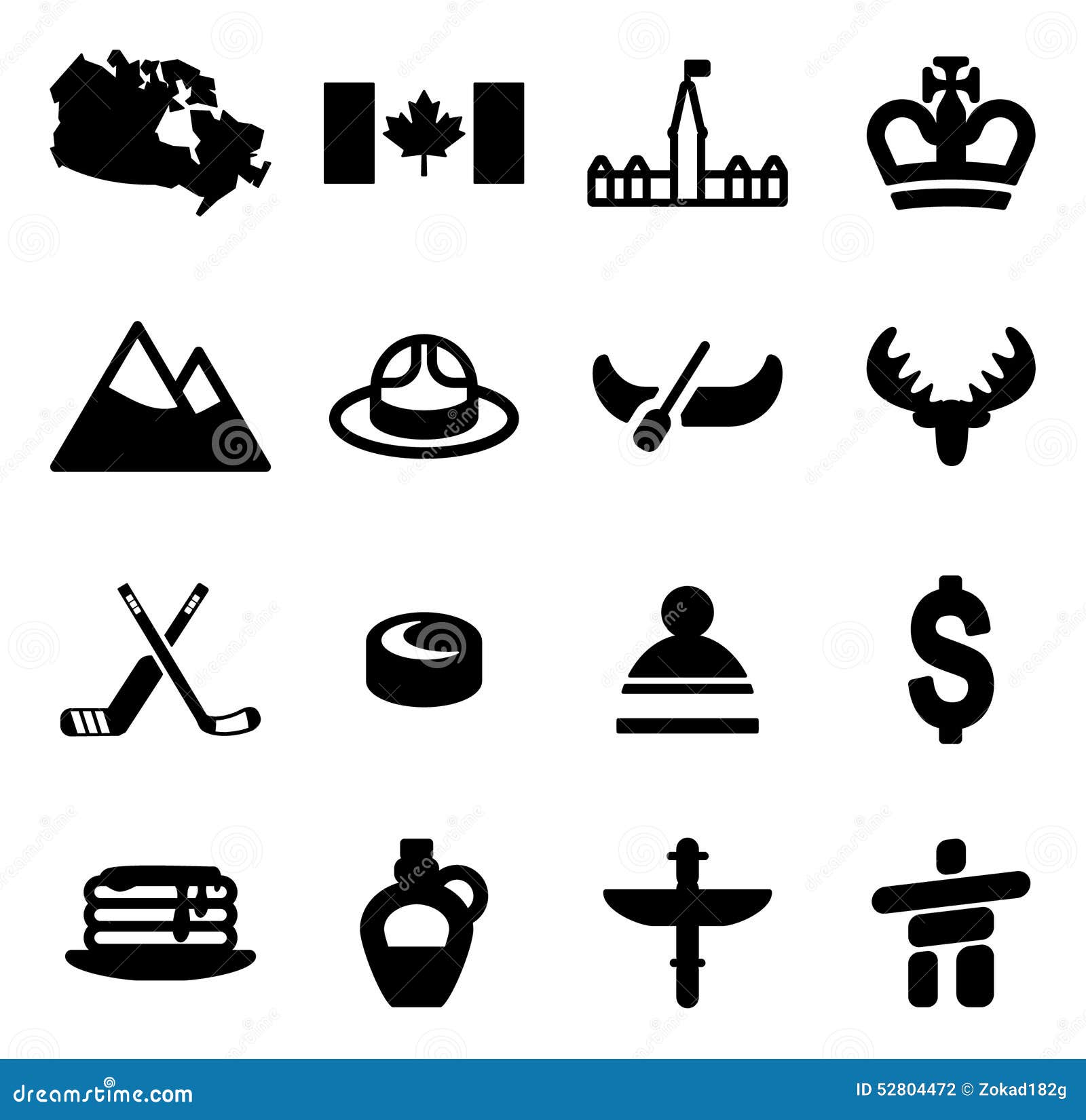 Canada Icons stock vector. Illustration of crown, parliament - 52804472