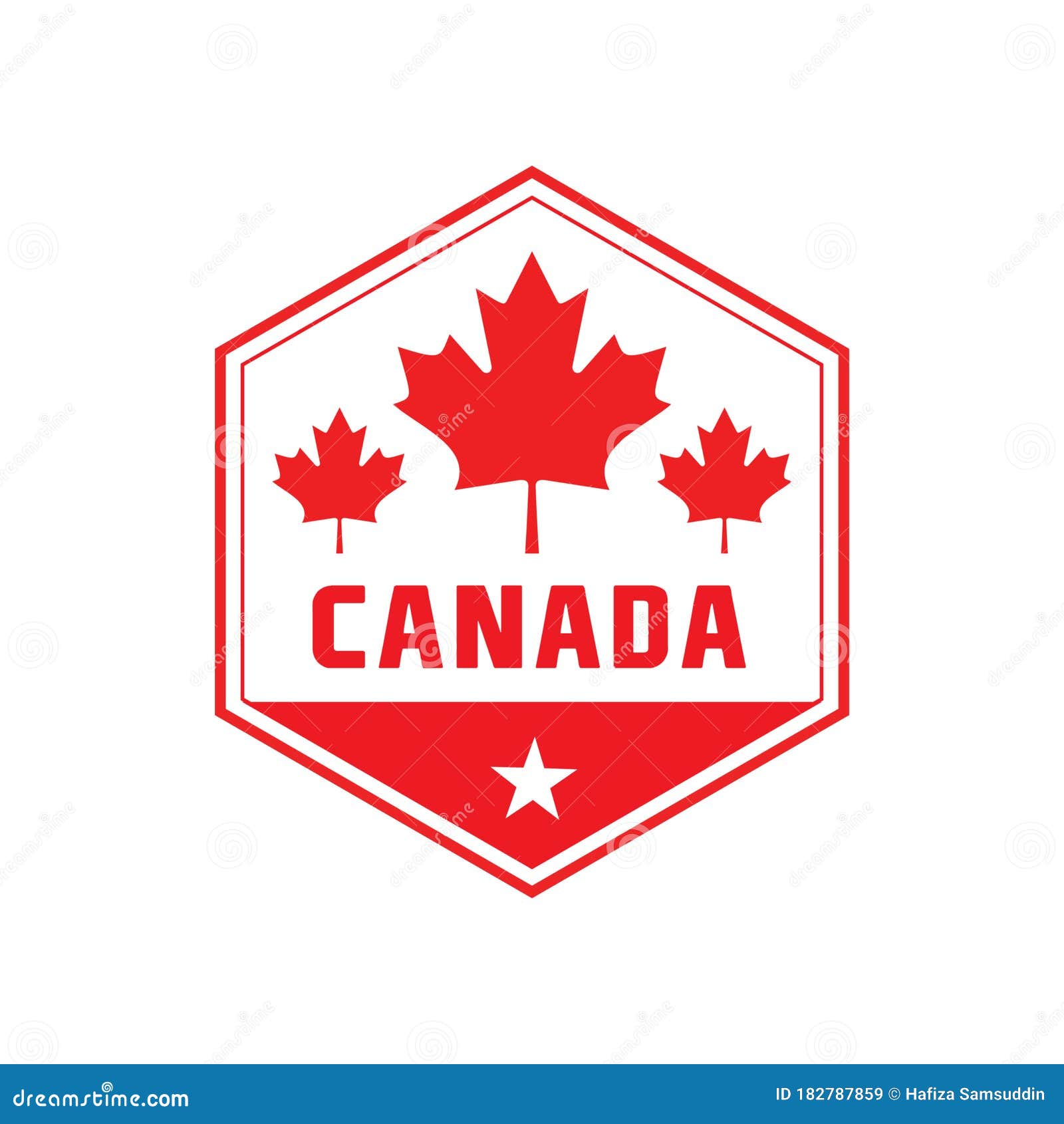 Canada label design stock vector. Illustration of star - 182787859