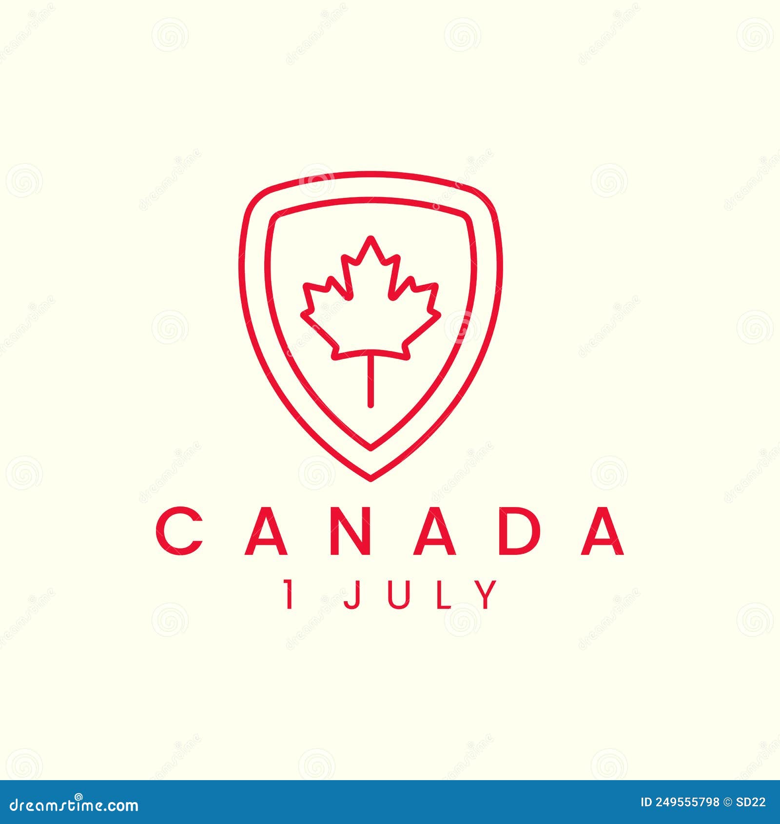 Canada with Line Art Style Logo Icon Template Design Vector ...