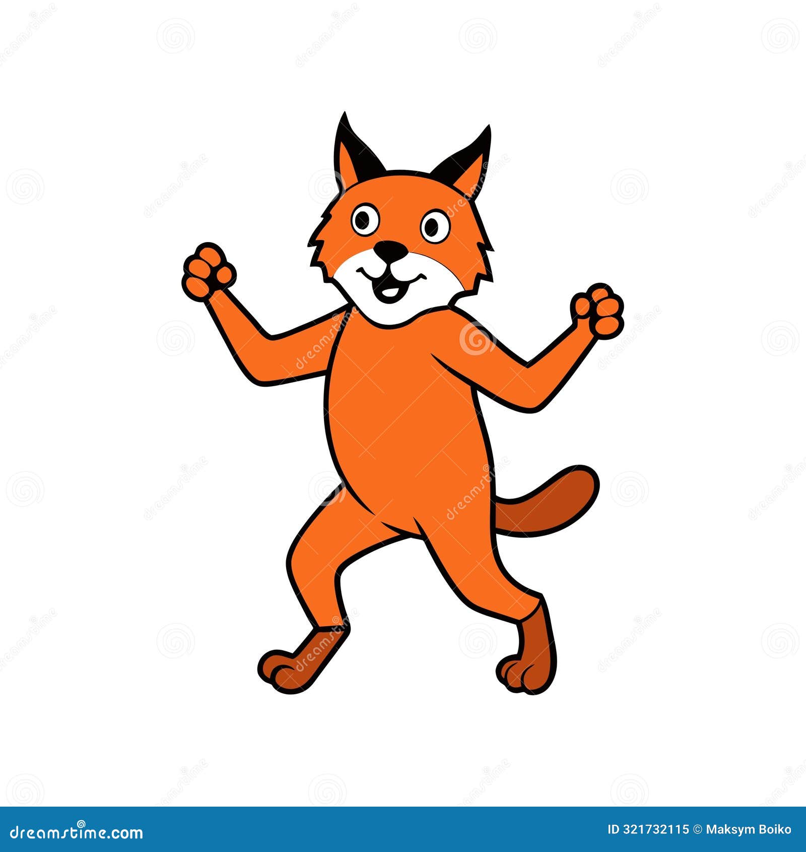 Canada Lynx Leopard Dancing Icon Vector Illustration Stock Vector ...