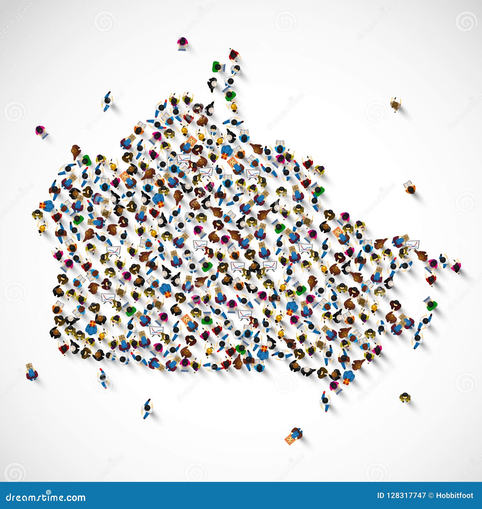 Canada Many People Sign Map. Stock Vector - Illustration of abstract ...