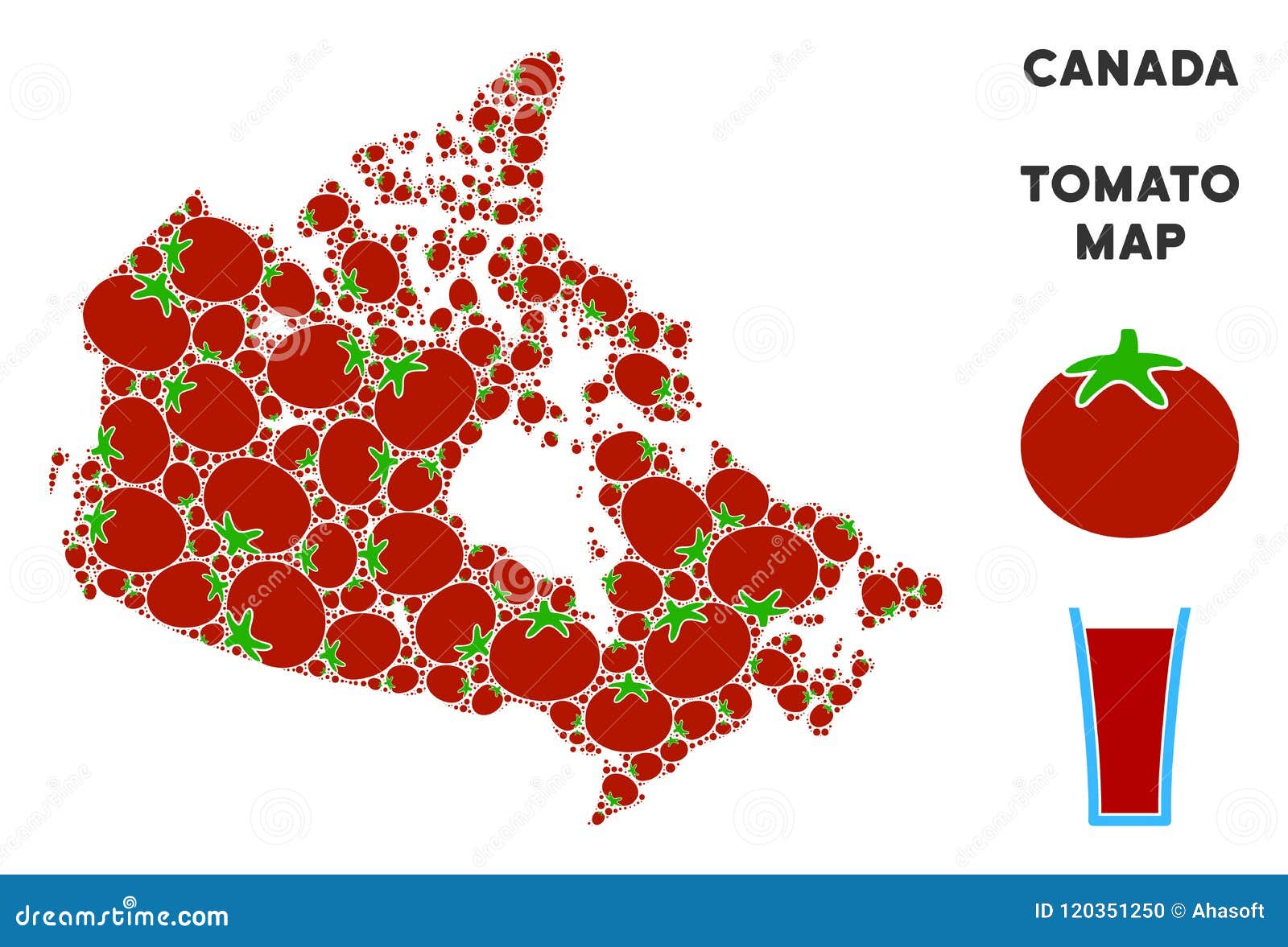Canada Map Composition of Tomato Stock Vector - Illustration of ...