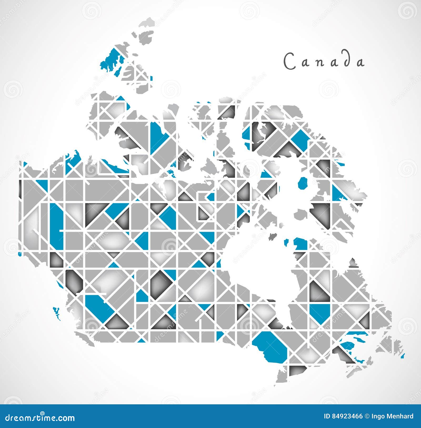 Canada Map Crystal Diamond Style Artwork Stock Illustration ...
