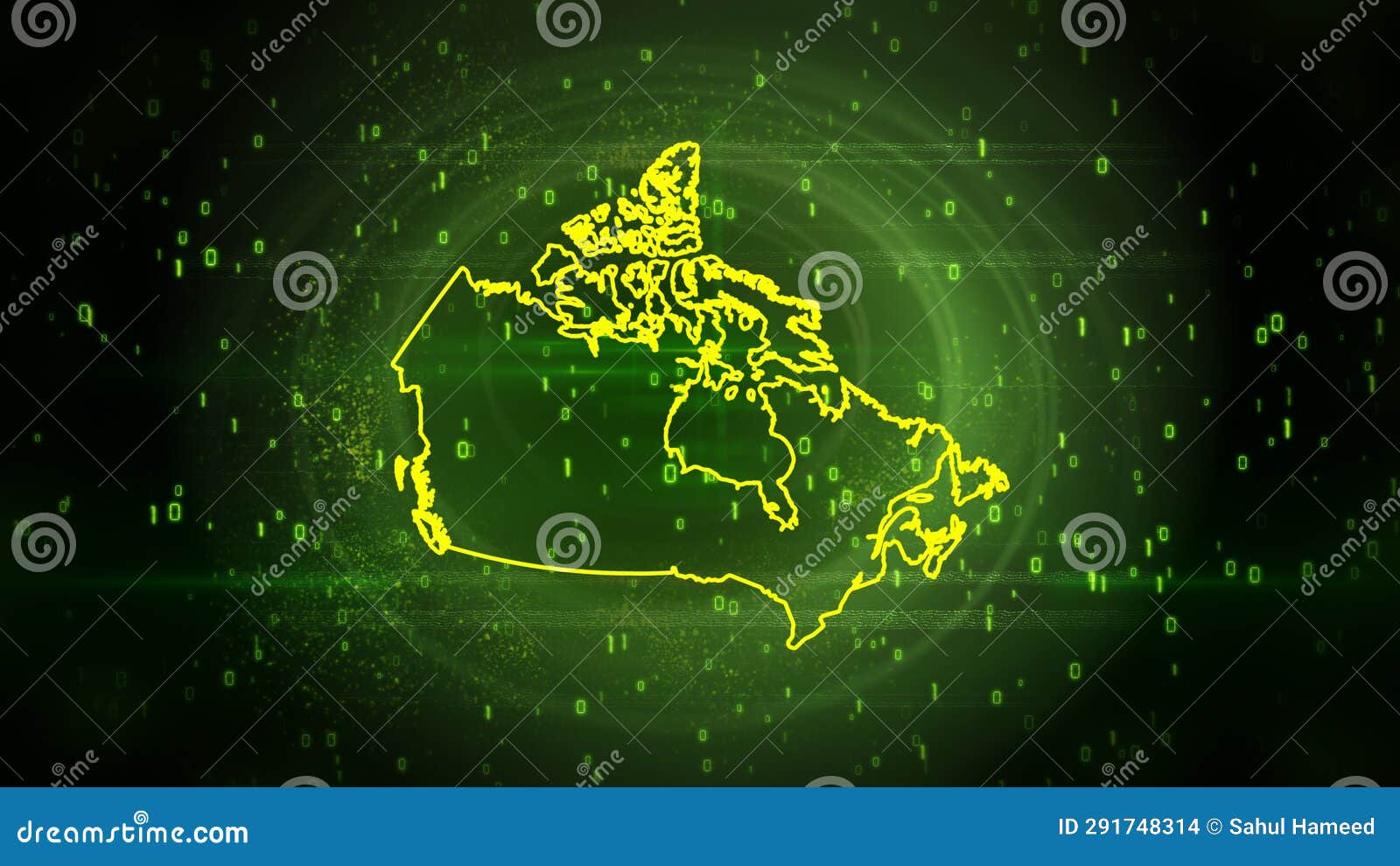Canada Map on Digital Background Stock Illustration - Illustration of ...