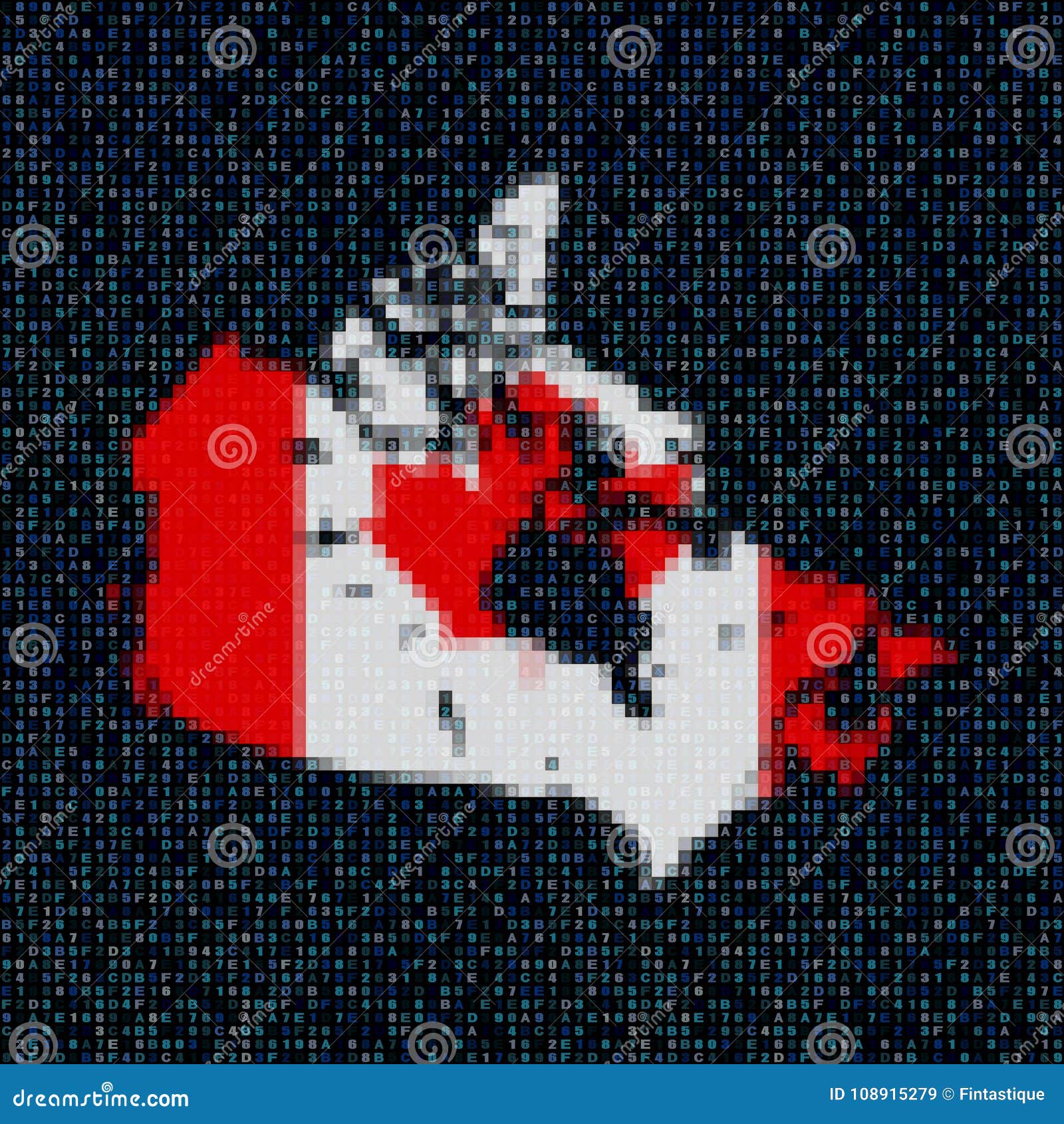 Canada Map Flag on Hex Code Illustration Stock Illustration ...