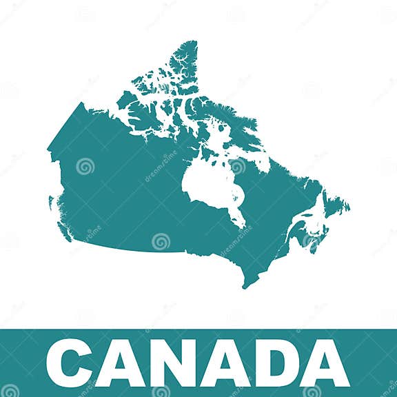Canada Map. Flat Vector Illustration Stock Vector - Illustration of ...