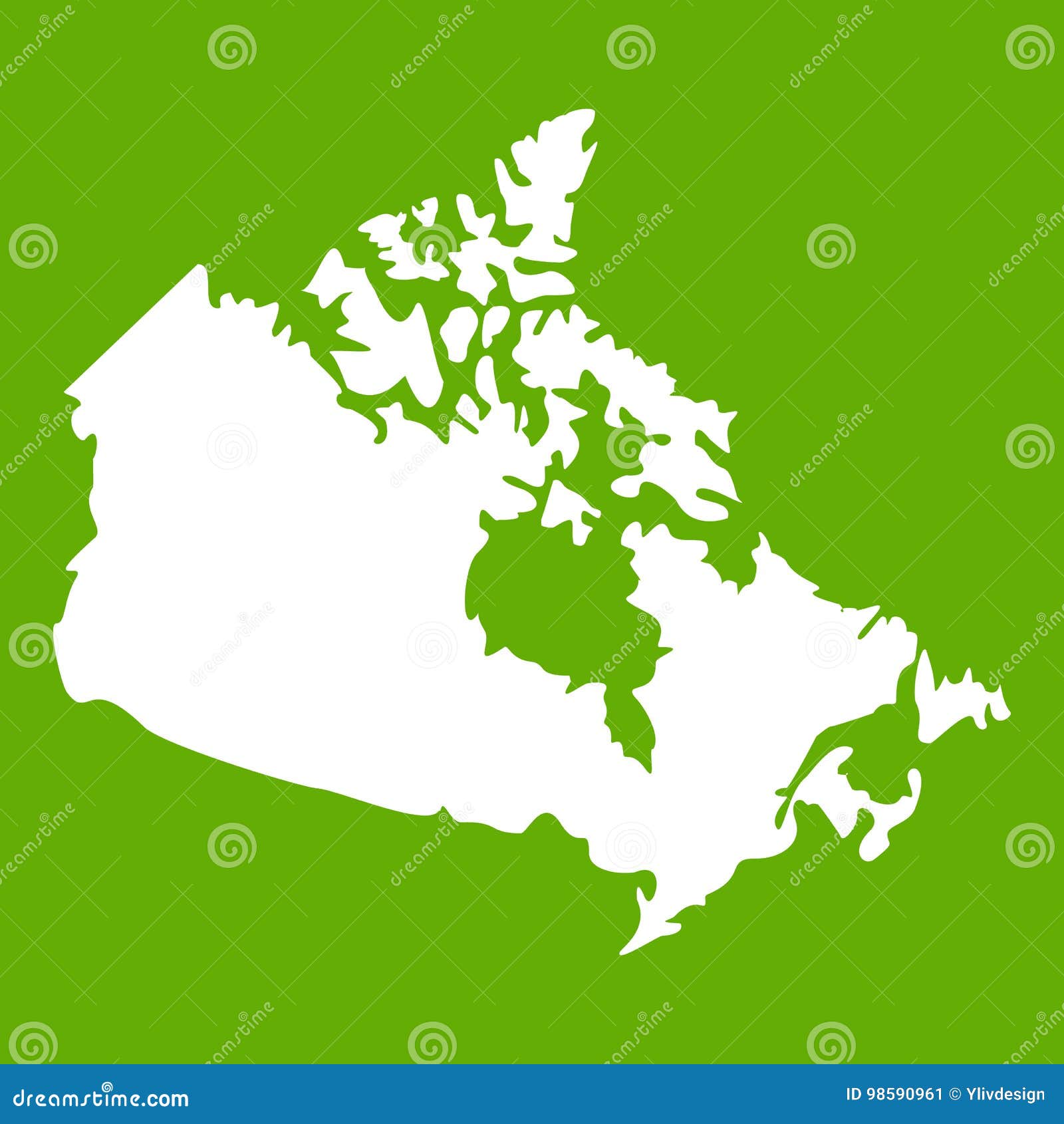 Canada map icon green stock vector. Illustration of america - 98590961