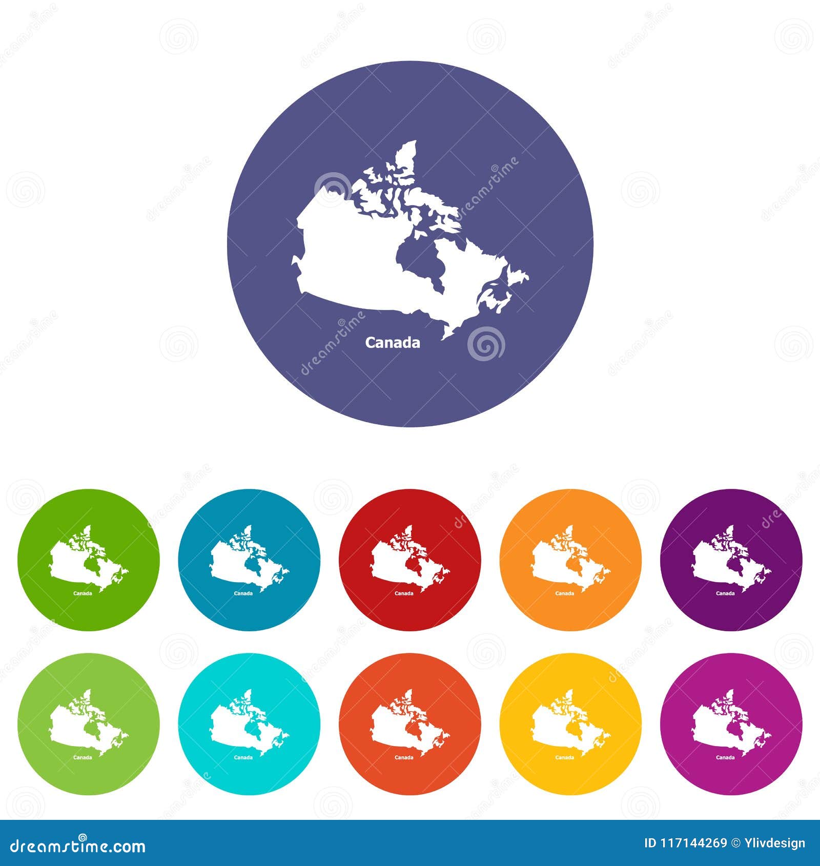 Canada Map Icon, Simple Style Stock Vector - Illustration of land ...