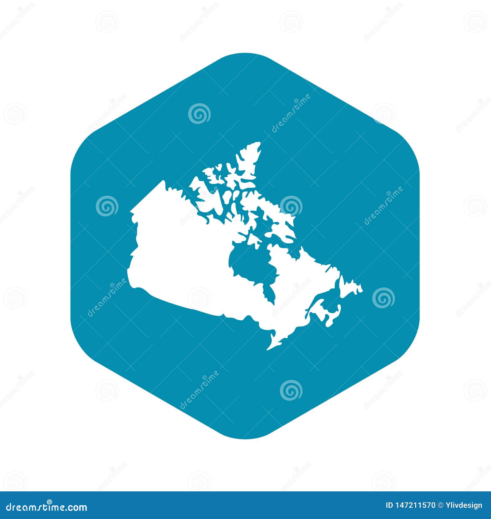 Canada Map Icon, Simple Style Stock Vector - Illustration of country ...