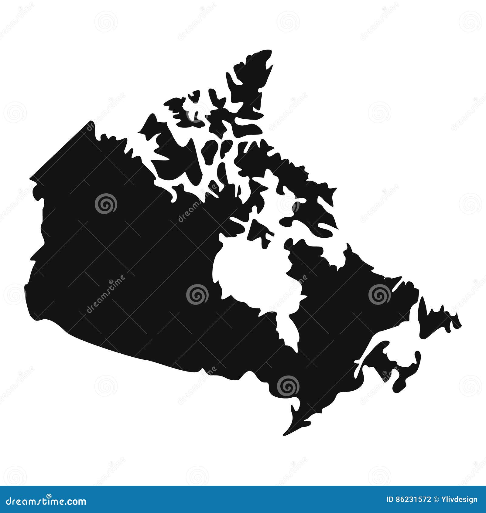 Canada Map Icon, Simple Style Stock Vector - Illustration of ...