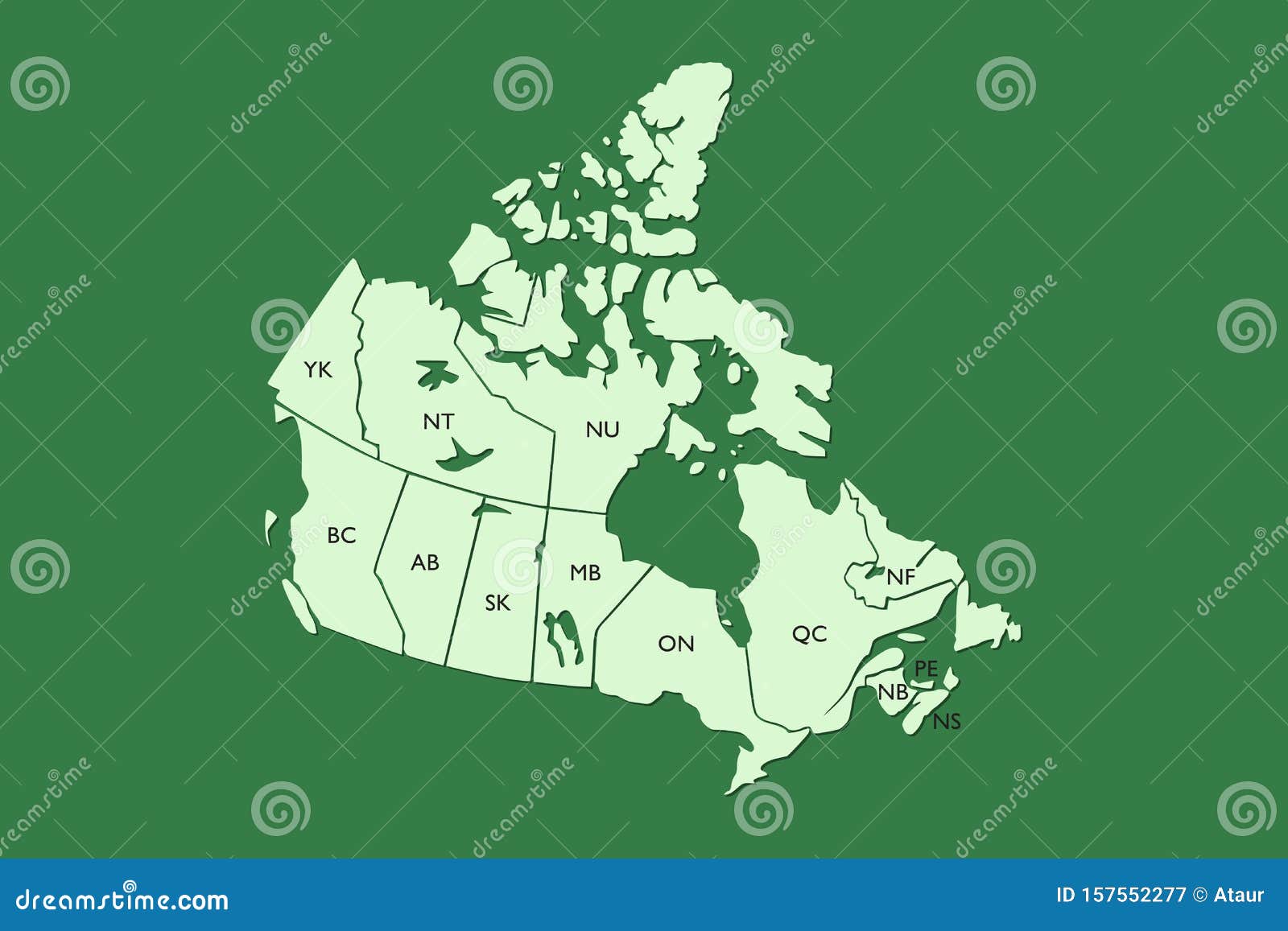 Map Of Canada Land Border With Flag. Canada Map On White Background. 3d ...
