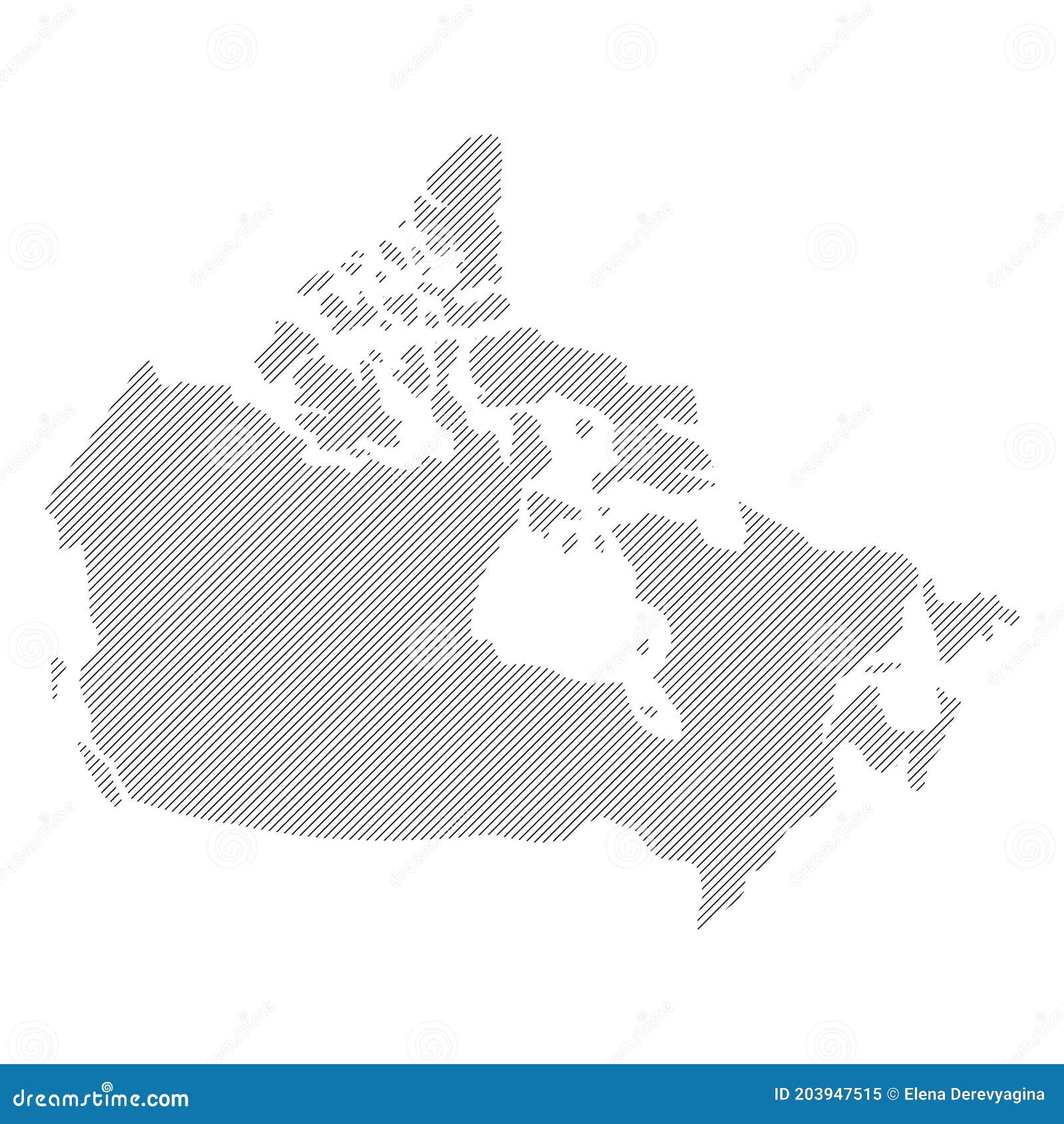 Canada Map from Pattern of Black Slanted Parallel Lines. Vector ...
