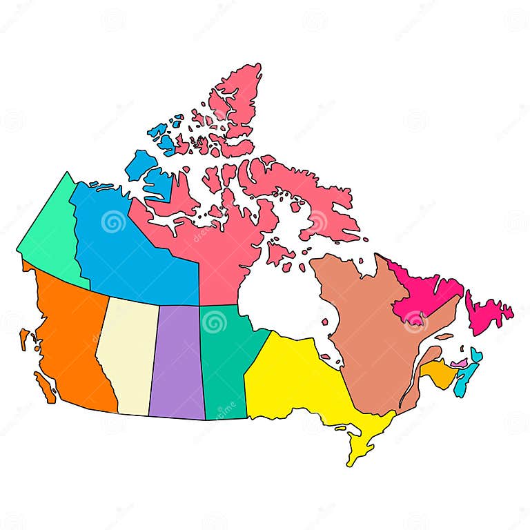 Canada Map Symbol Shape, Travel Web Flat Concept Icon Vector ...