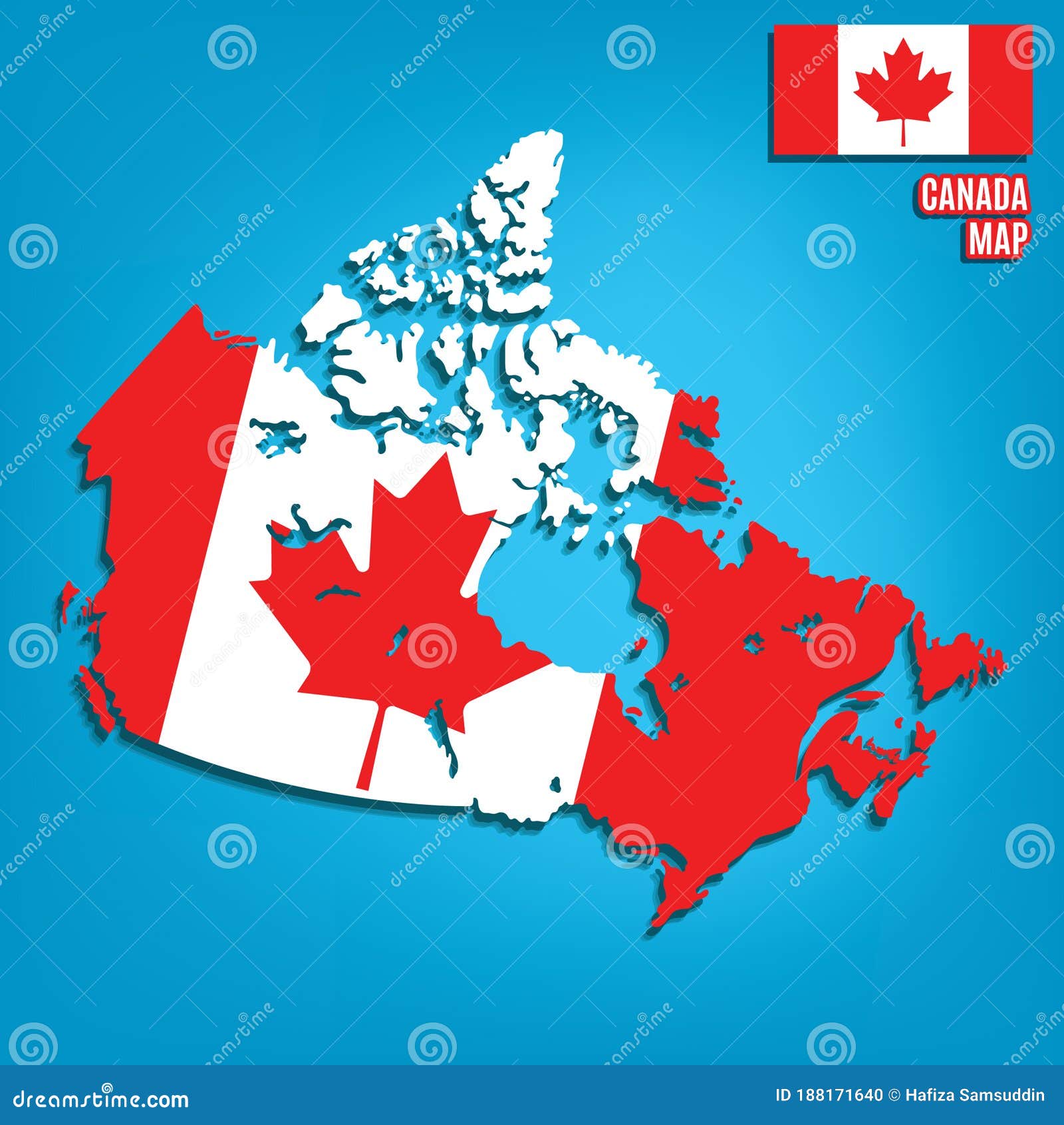 Canada Map. Vector Illustration Decorative Design Stock Vector ...