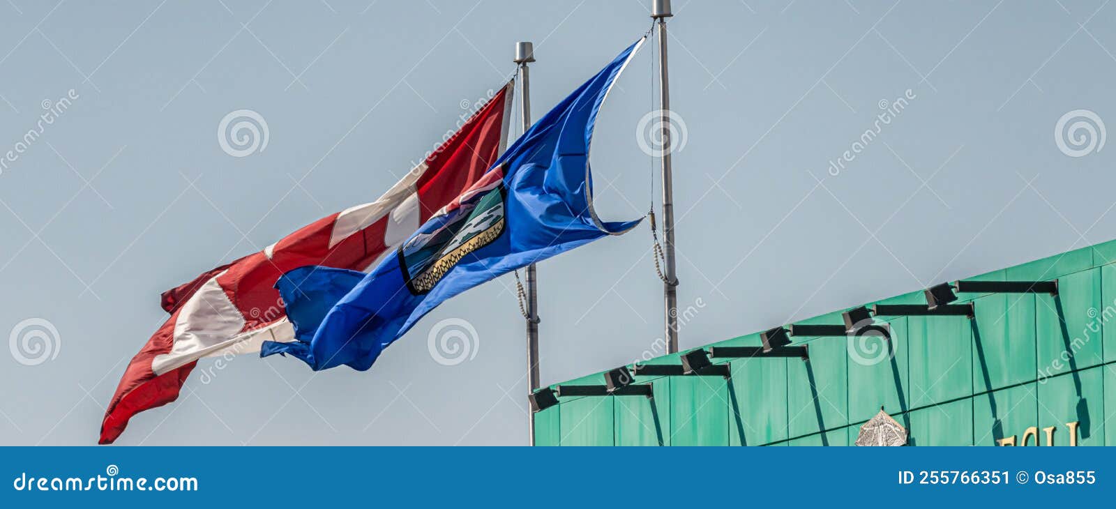 Canada Maple Leaf Flag and Alberta Provincial Flags Stock Image - Image ...