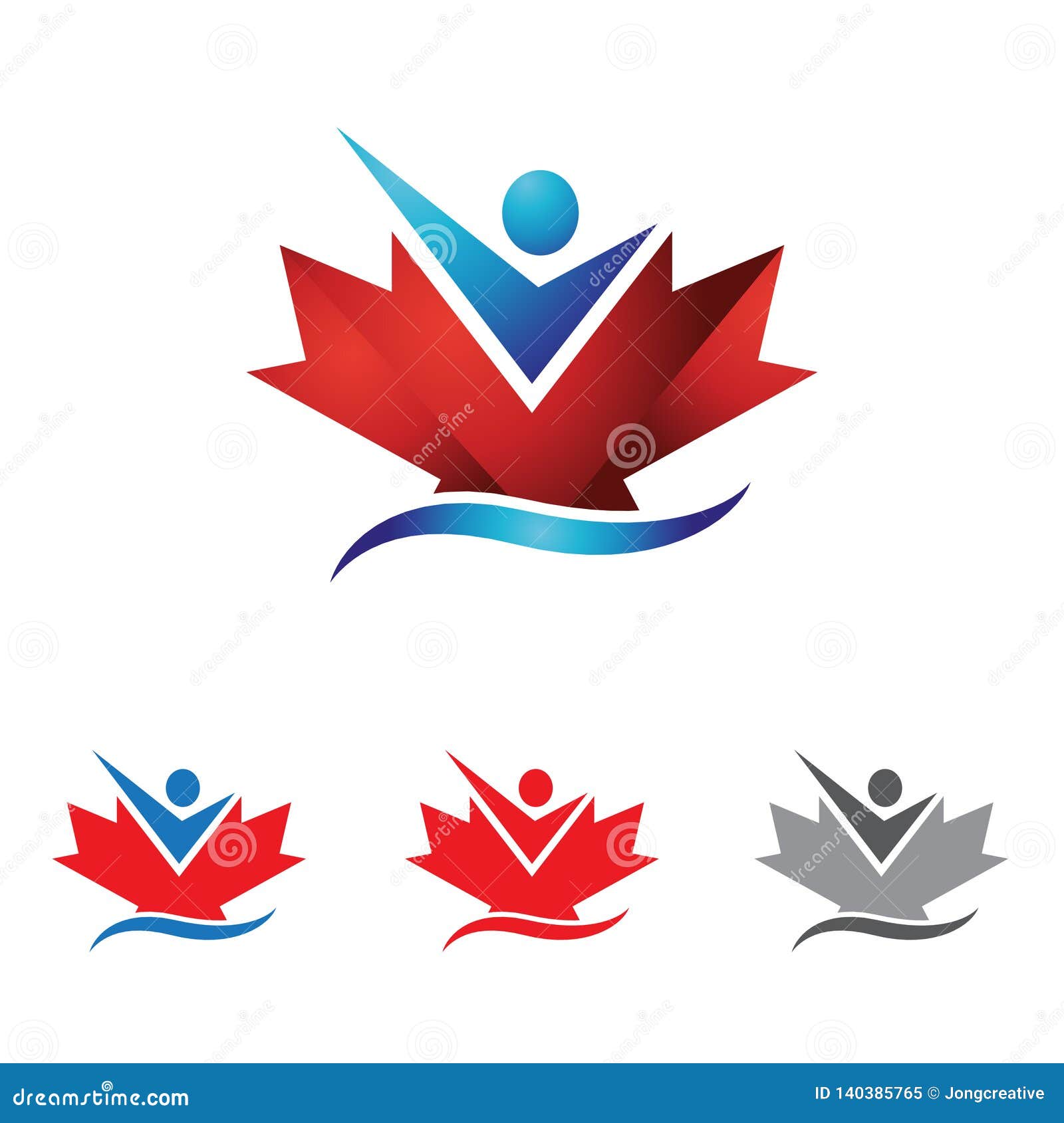 Canada Maple Leaf Success Business Solution Logo Stock Vector ...