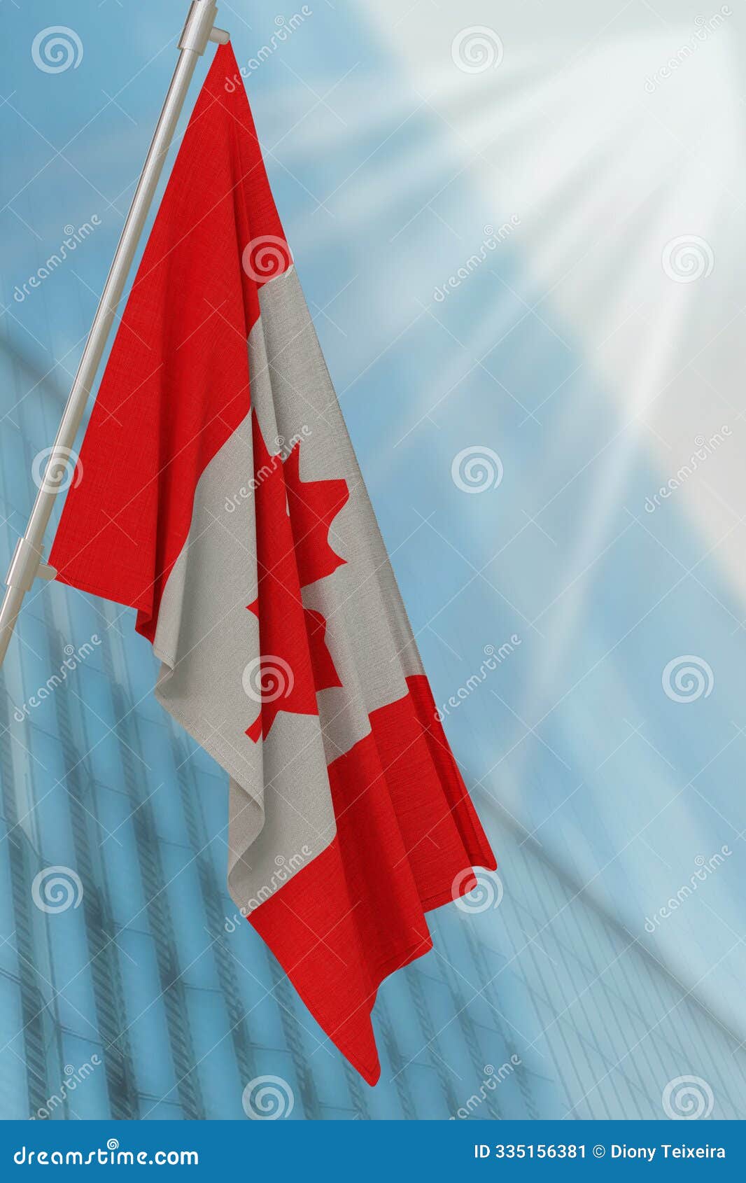 Canada National Flag. Render 3D Stock Image - Image of national ...
