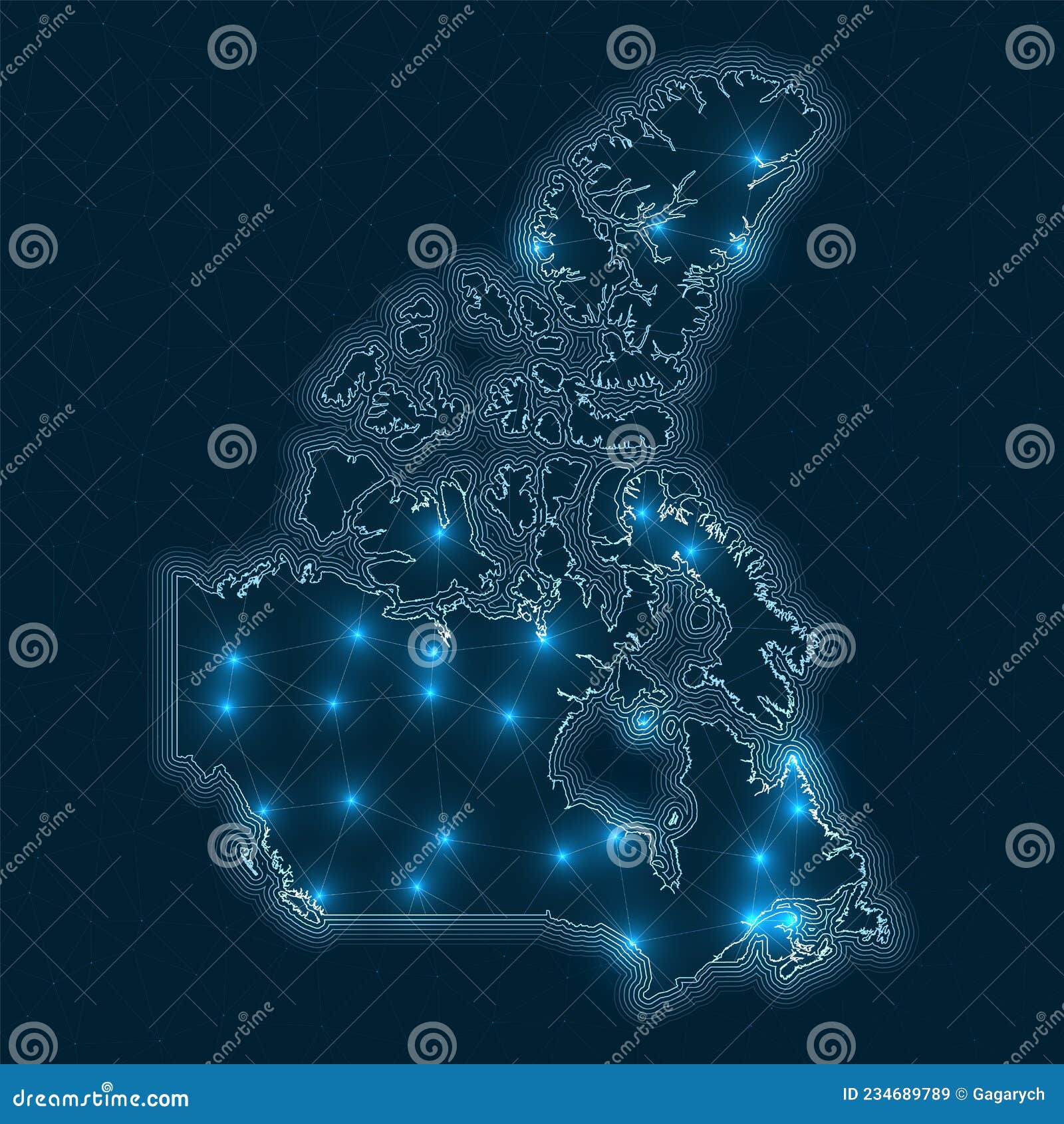 Canada Network Map. Cartoon Vector | CartoonDealer.com #93514347
