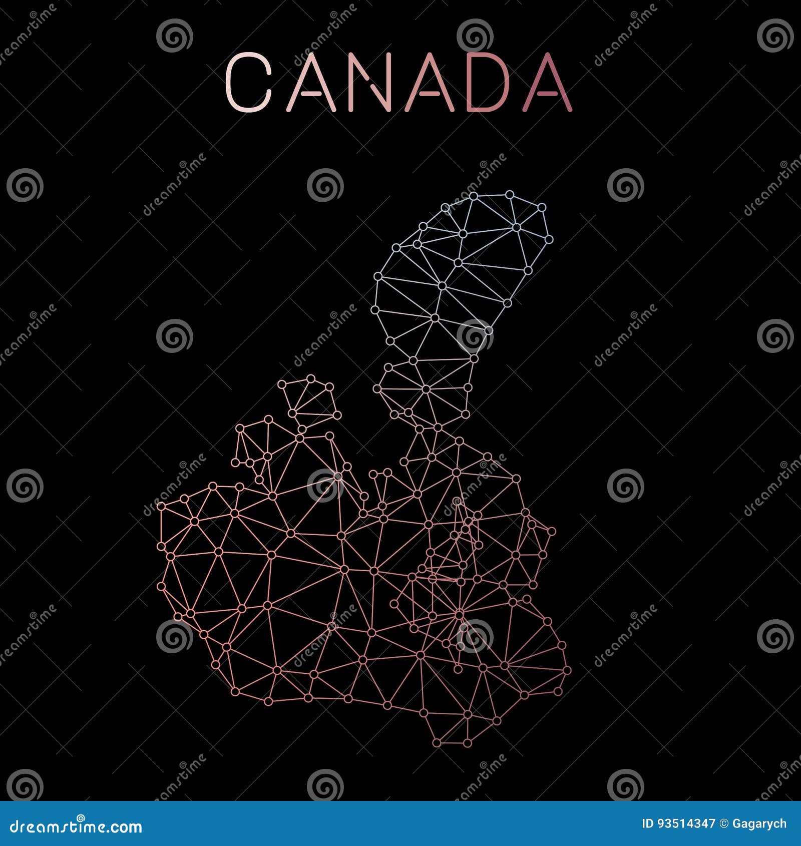 Canada Network Map. Cartoon Vector | CartoonDealer.com #93514347