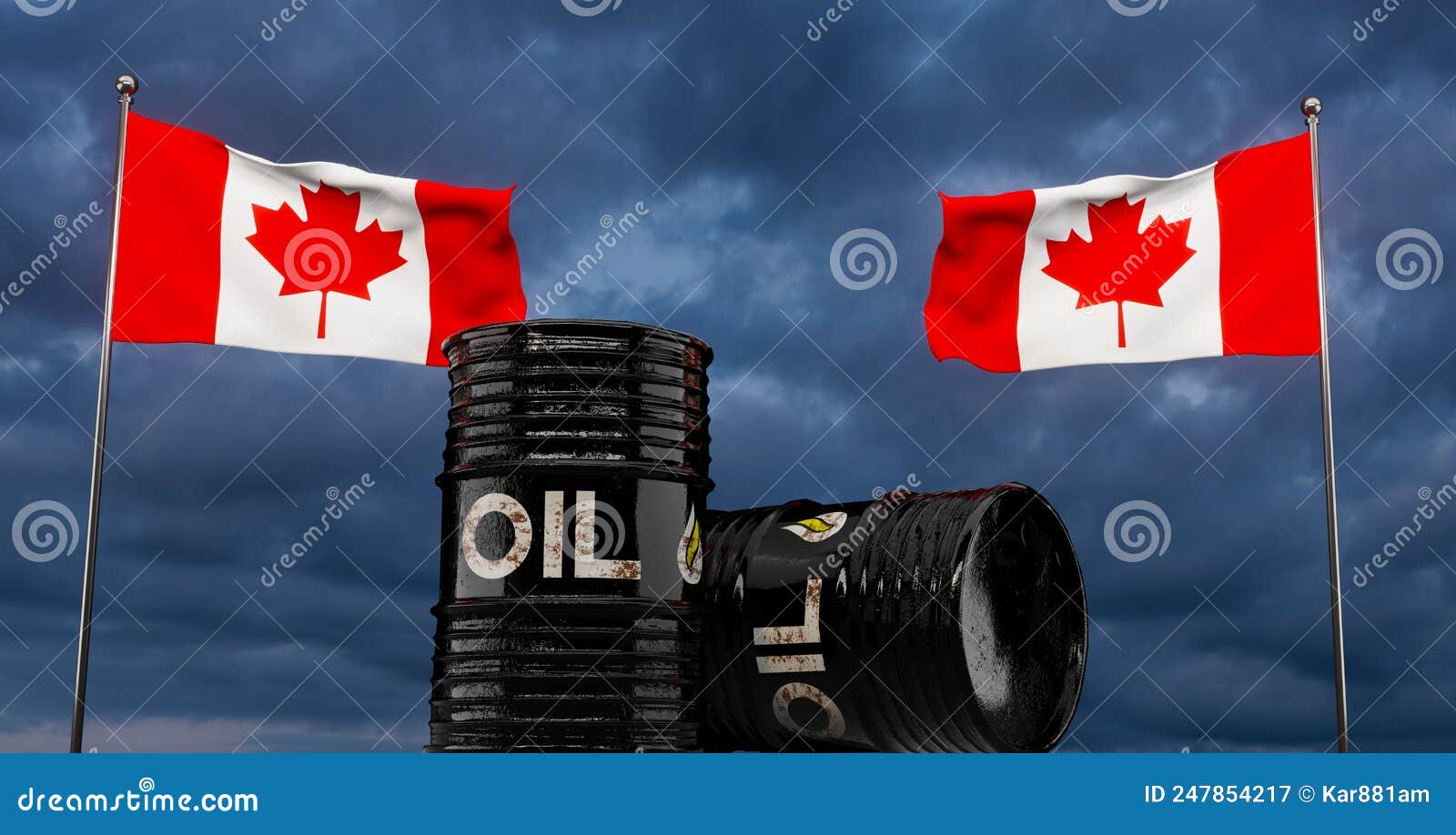 Canada Oil, Oil Barrel Background, Canada Flag and Oil Barrel. Oil for ...