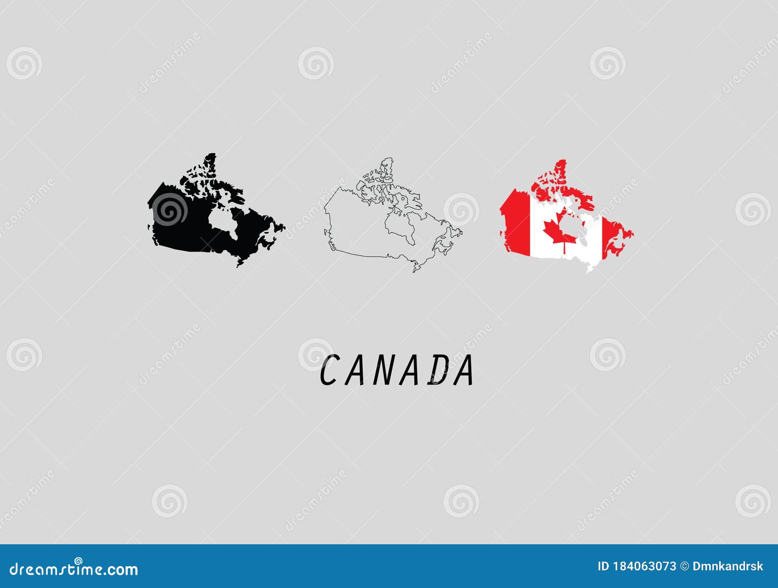Canada - Outline Map Vector Illustration | CartoonDealer.com #119987042