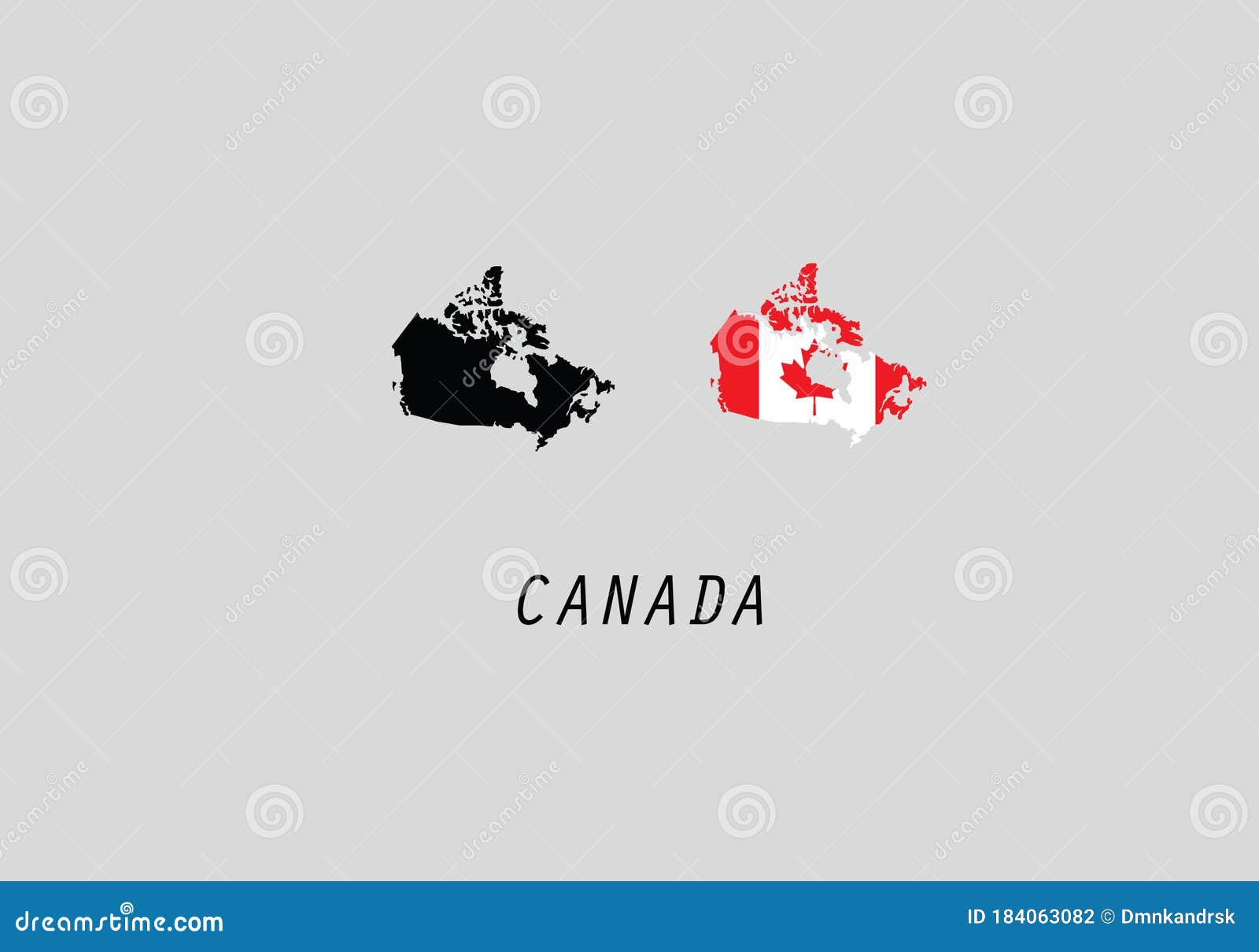 Canada Outline Map National Borders Vector Illustration | CartoonDealer ...