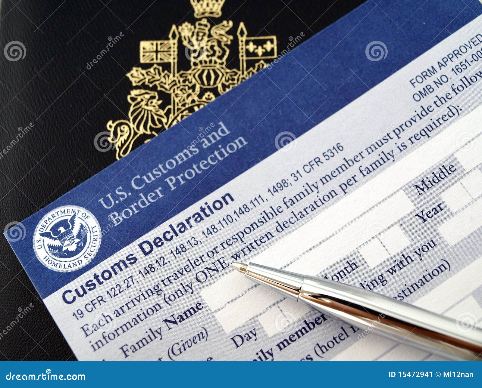 Passport With Customs Declaration Editorial Photo | CartoonDealer.com ... Passport With Customs Declaration Editorial Photo | CartoonDealer.com ...