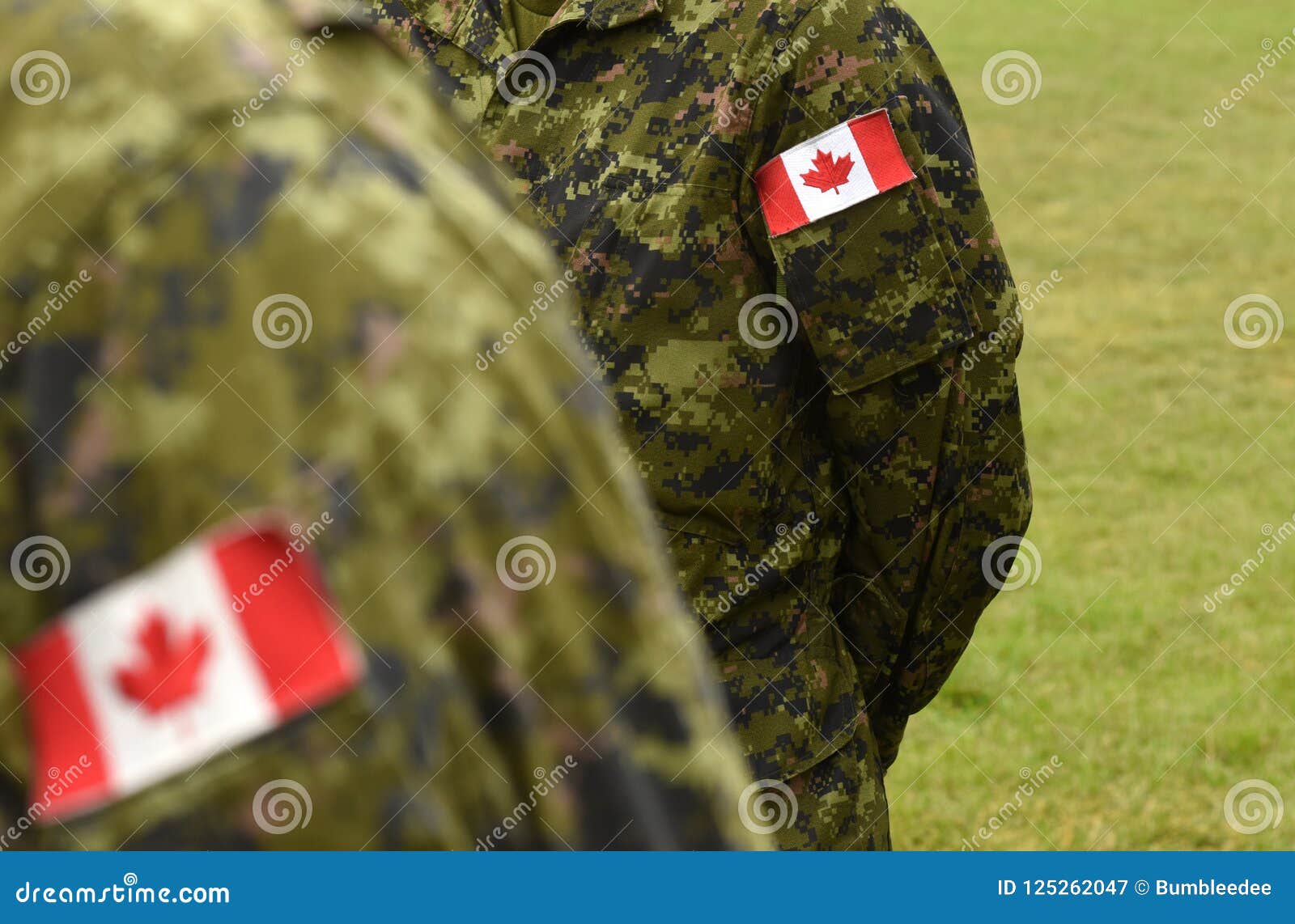 Canada Patch Flags on Soldiers Arm. Canadian Troops Stock Image - Image ...