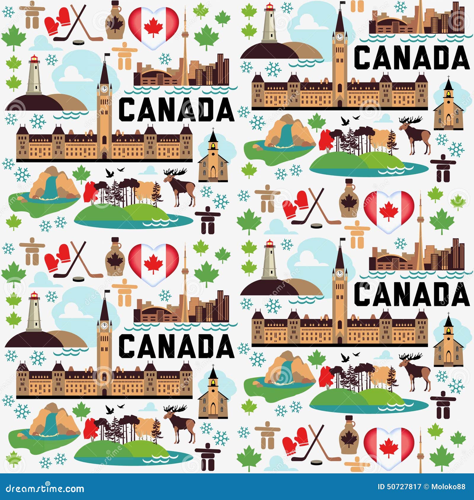 Canada pattern stock vector. Illustration of breakfast - 50727817