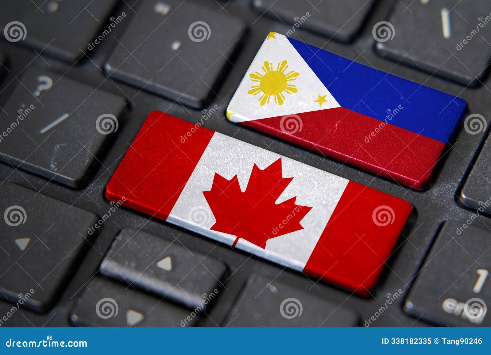 Canada and Philippines Flags on Computer Keyboard Stock Image - Image ...