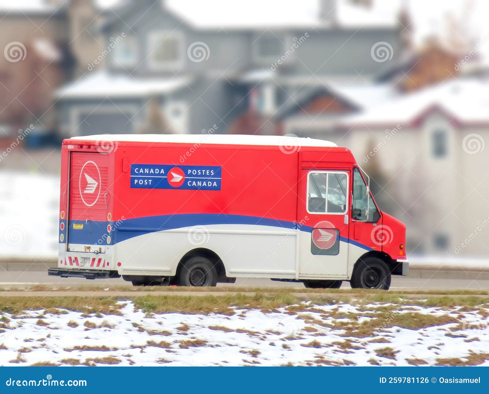 A Canada Post Delivery Truck during the Winter Editorial Photo - Image ...