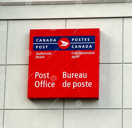 Canada Post Sign editorial image. Image of commerce, hands - 18835245