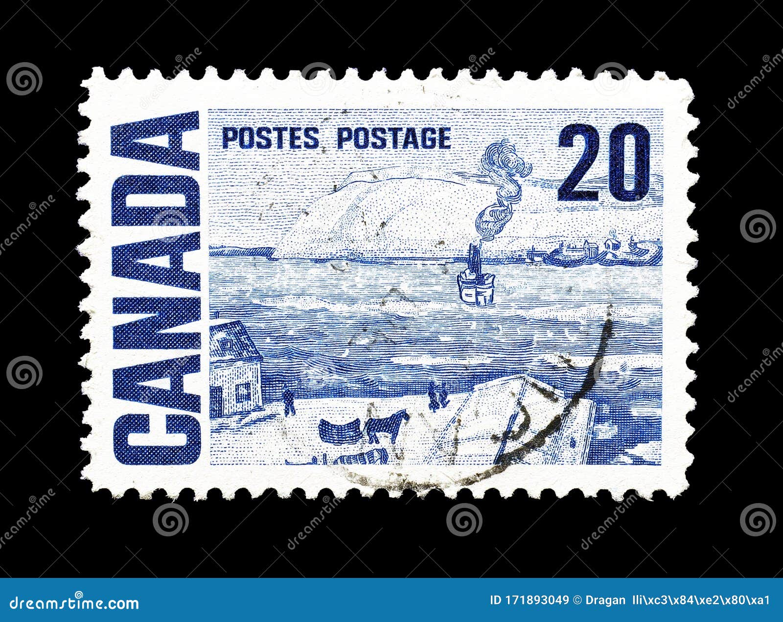 Canada on postage stamps editorial stock image. Image of paper - 171893049