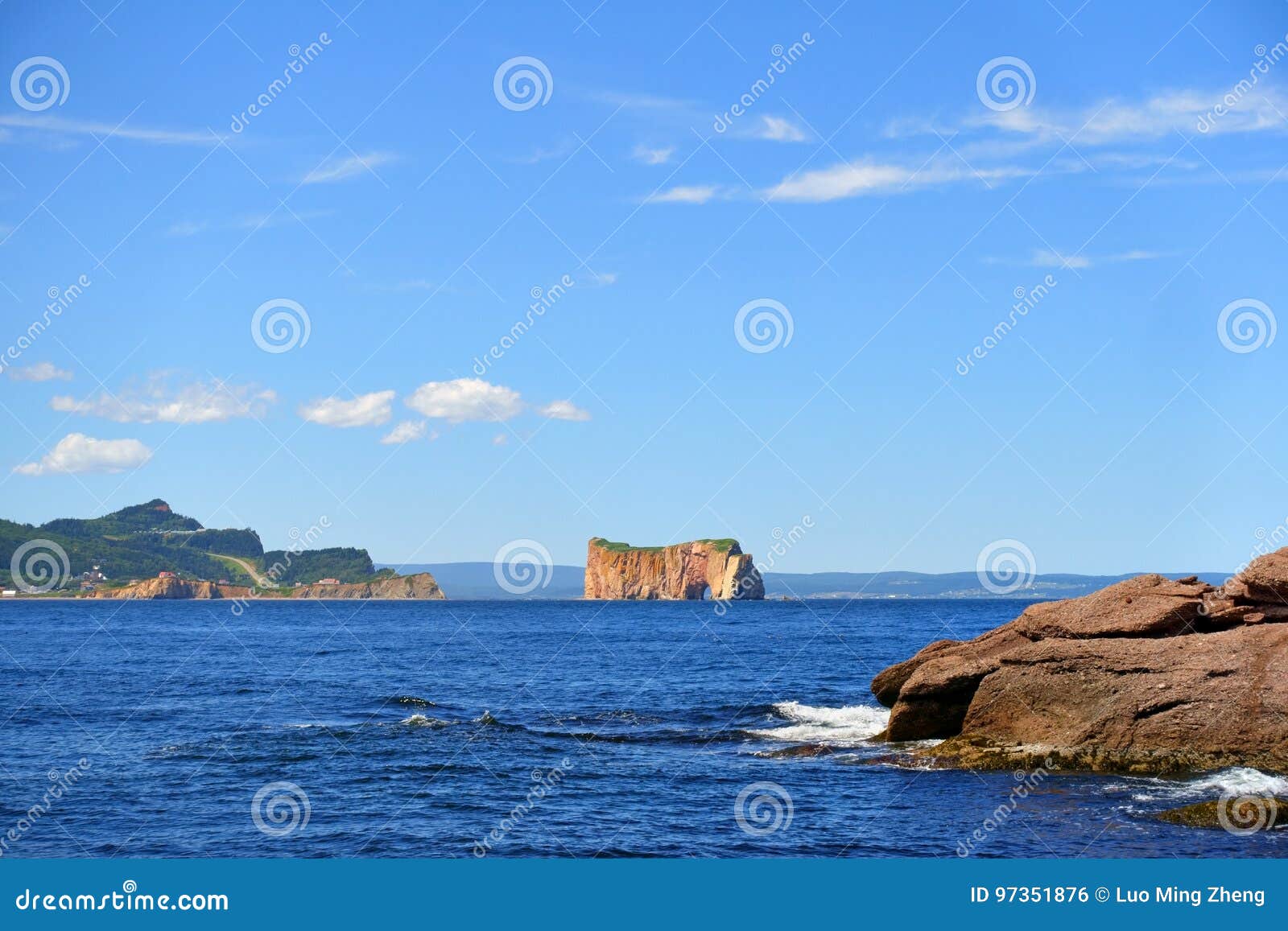 Canada Quebec Gaspe Perce Rock Stock Photo - Image of nature ...
