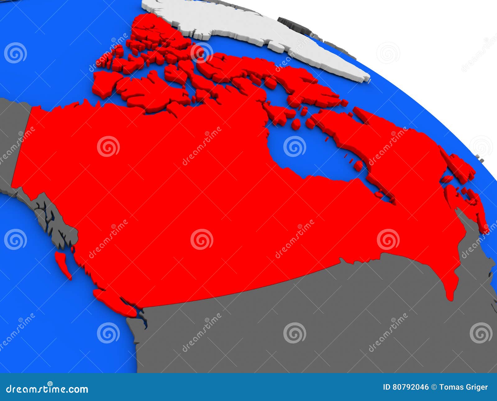 Canada in red stock illustration. Illustration of canadian - 80792046