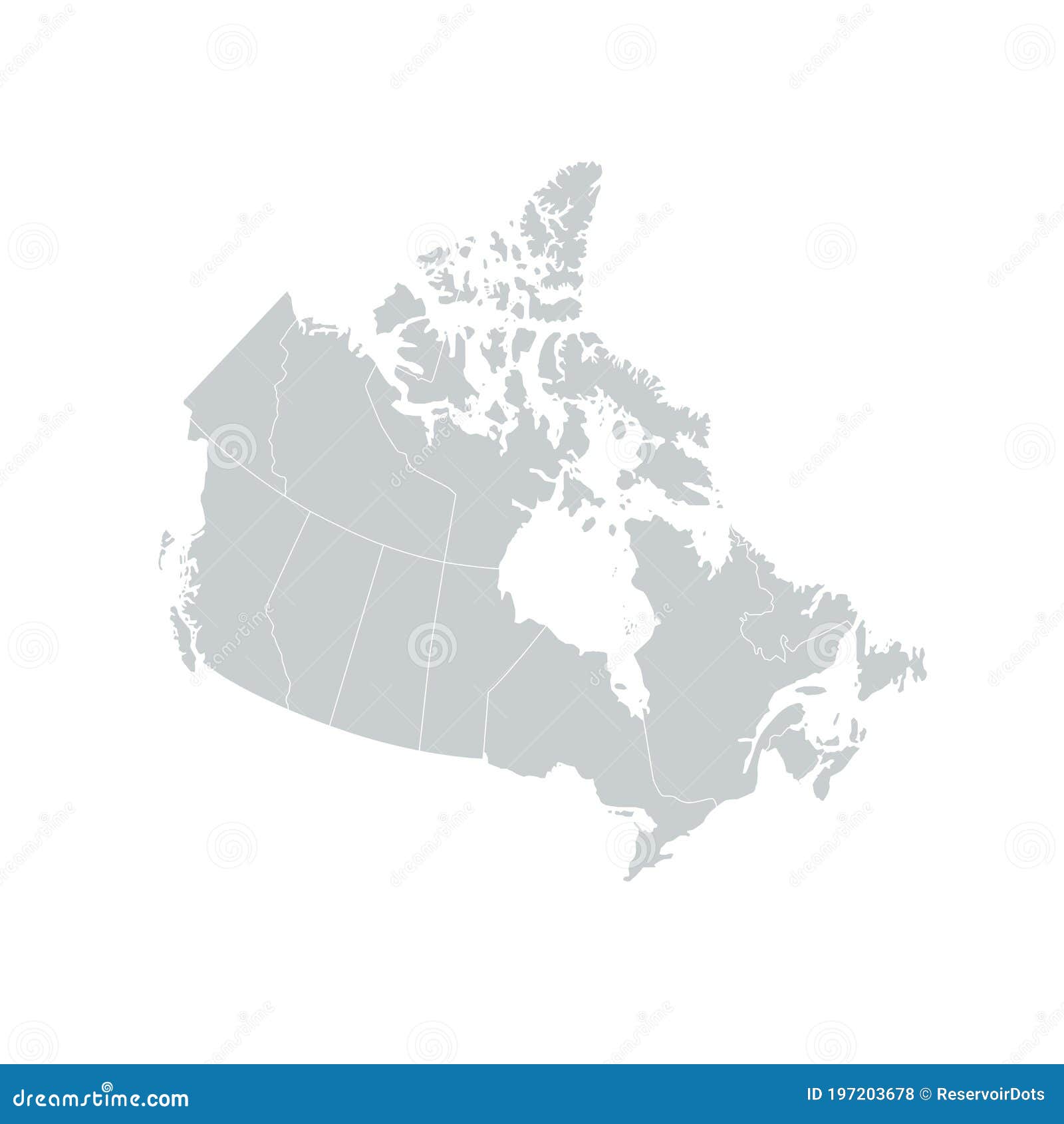 Canada Regions Map stock vector. Illustration of quebec - 197203678