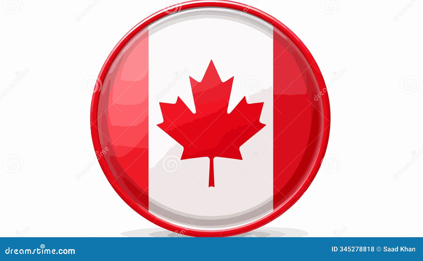 Canada Round Flag Drawing stock illustration. Illustration of heritage ...