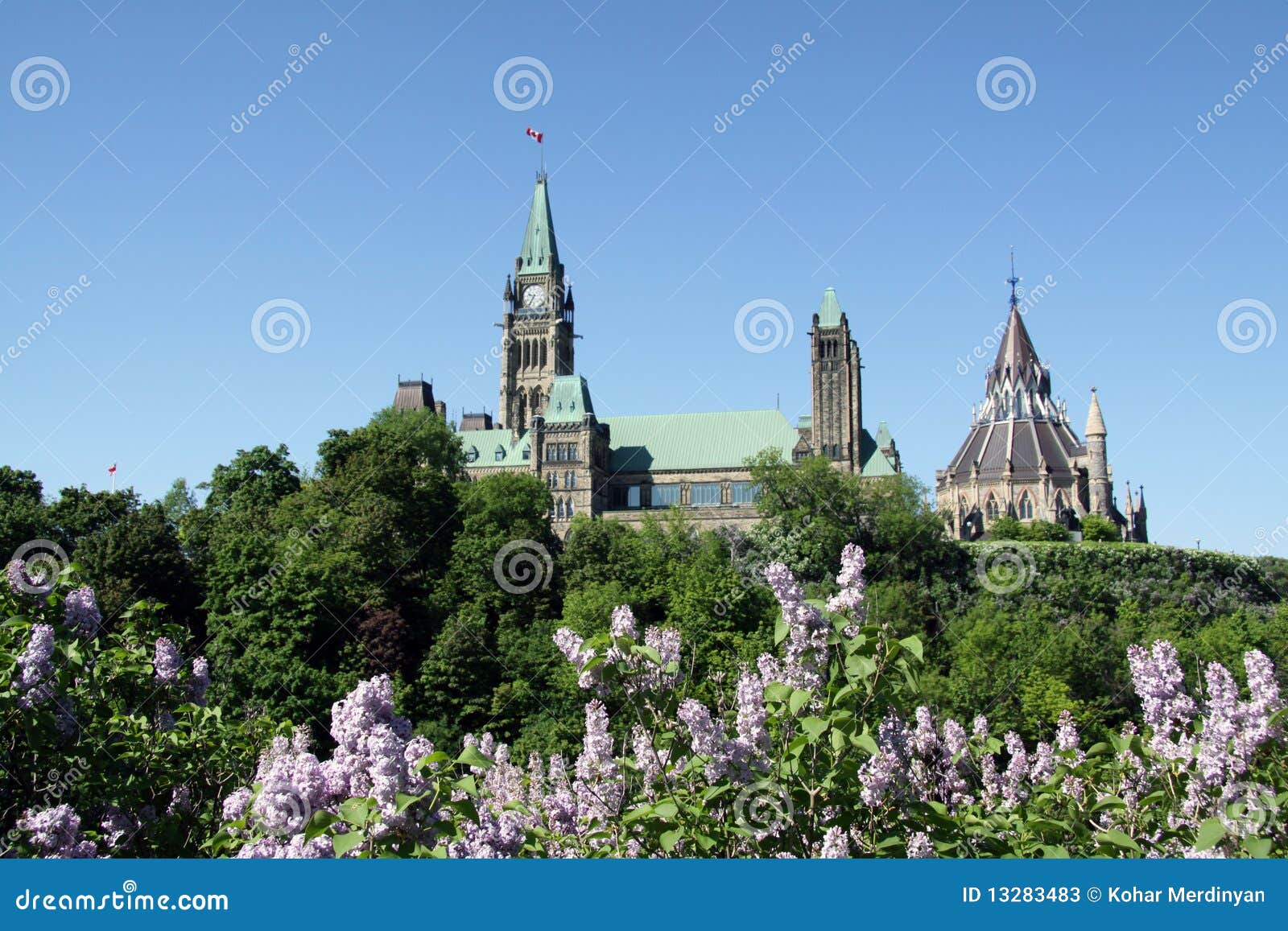Canada S Parliament in the Spring Stock Image - Image of view, canada ...